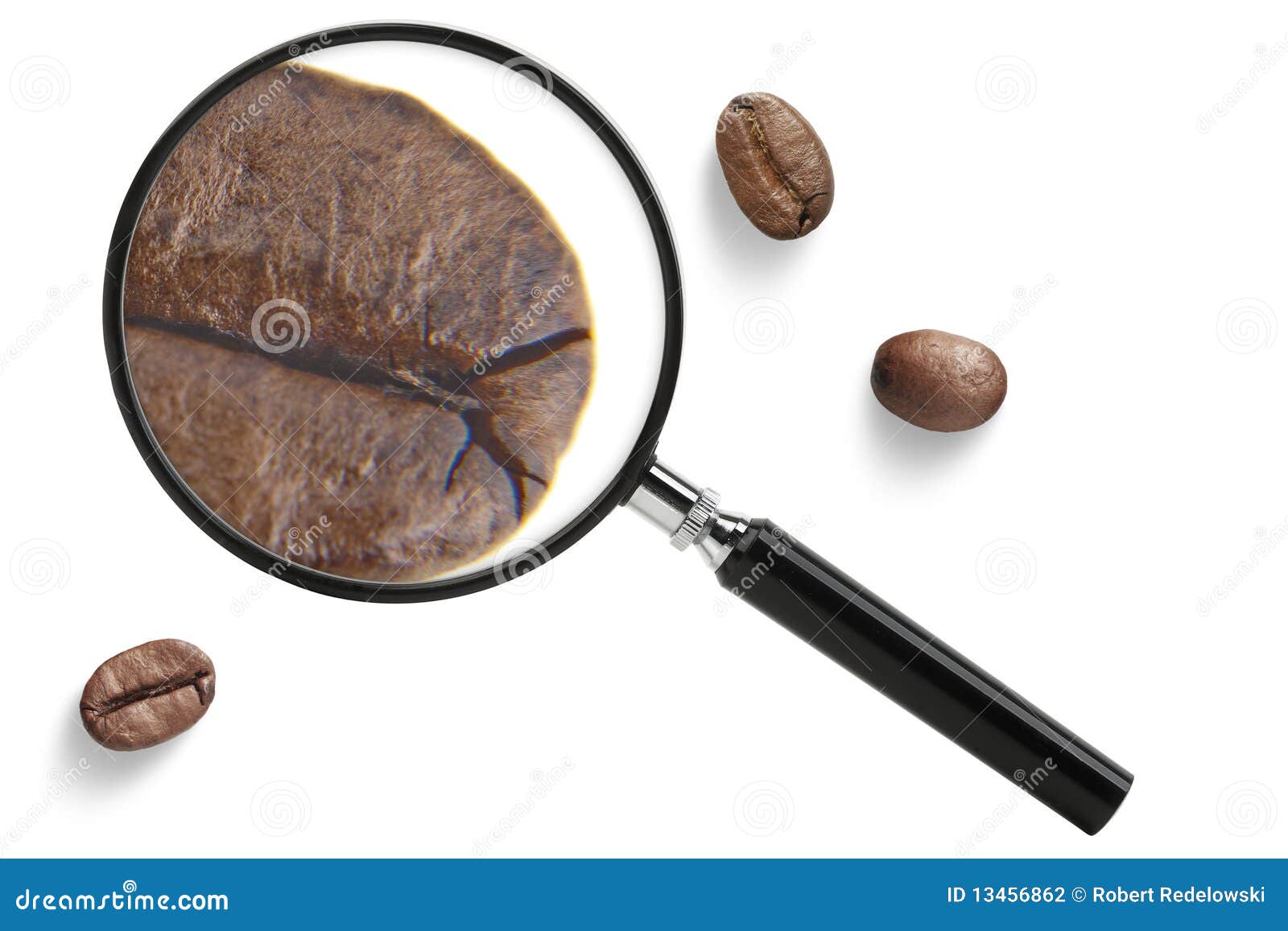 Café con la lupa foto de archivo. Imagen de café, capuchino - 13456862