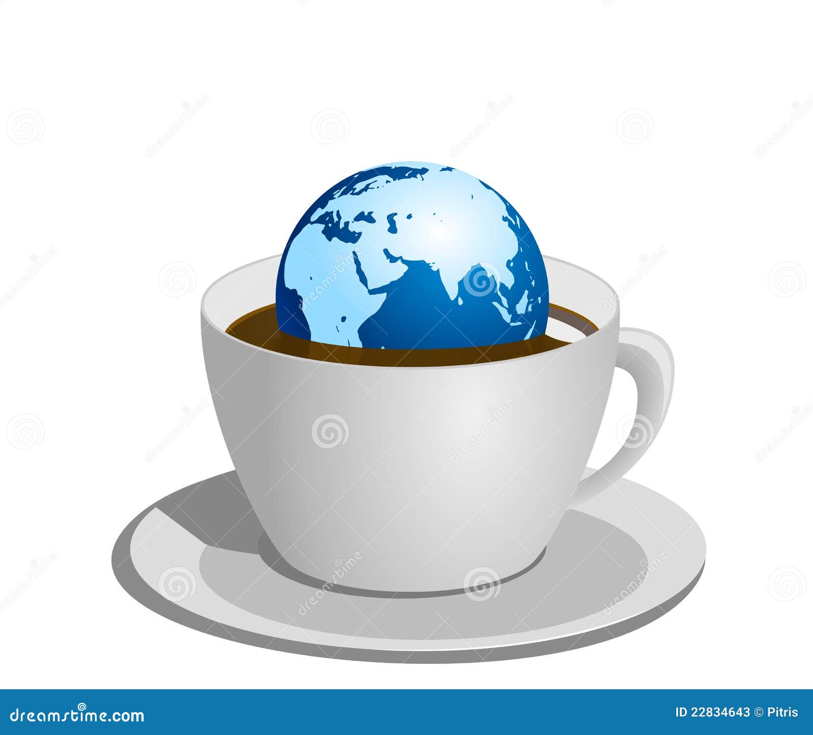 Café del mundo ilustración del vector. Ilustración de fresco - 22834643