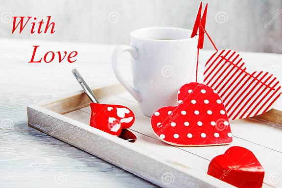 Café hecho con amor foto de archivo. Imagen de valentinas - 28713858