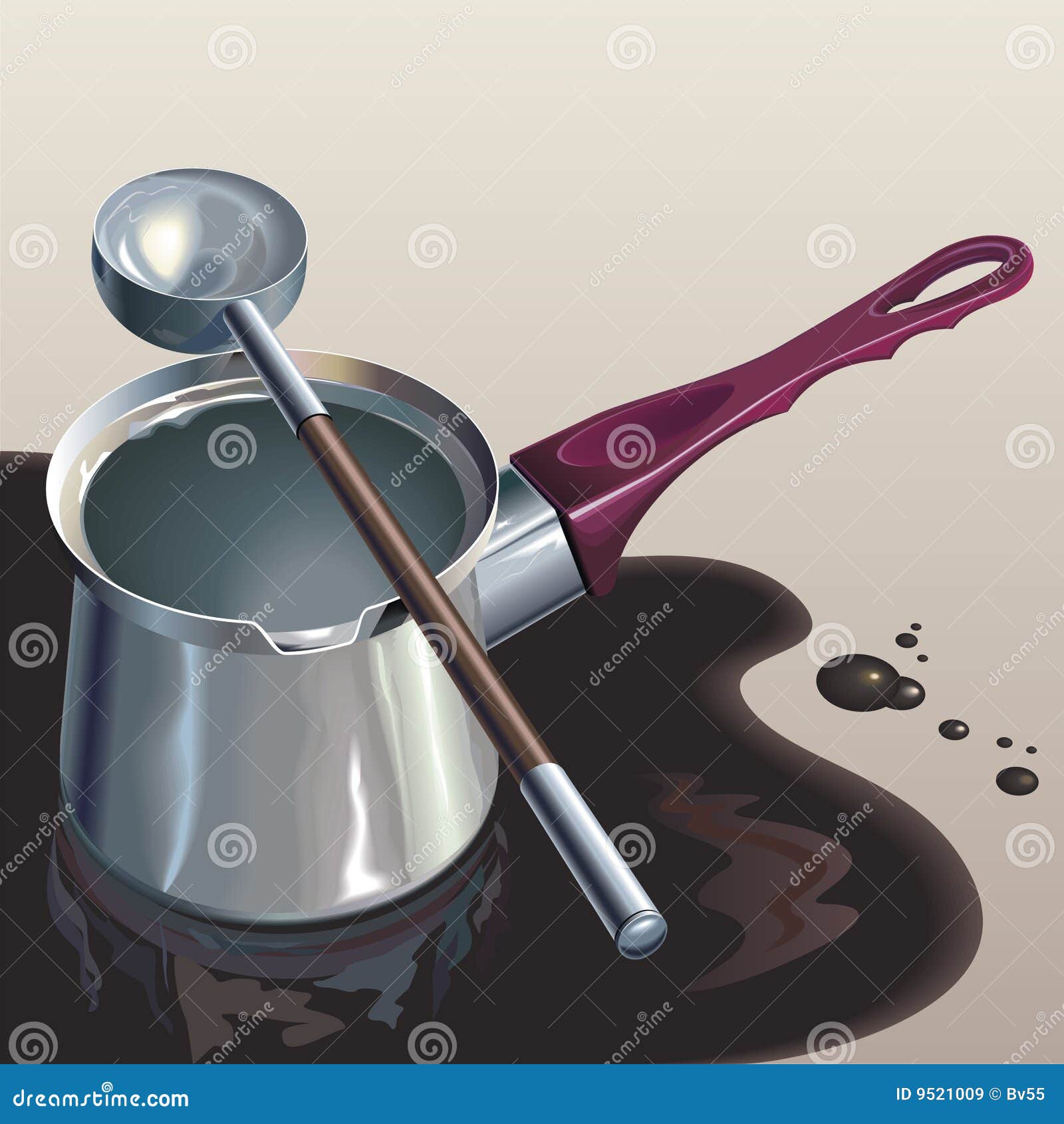 Café vertido ilustración del vector. Ilustración de charco - 9521009