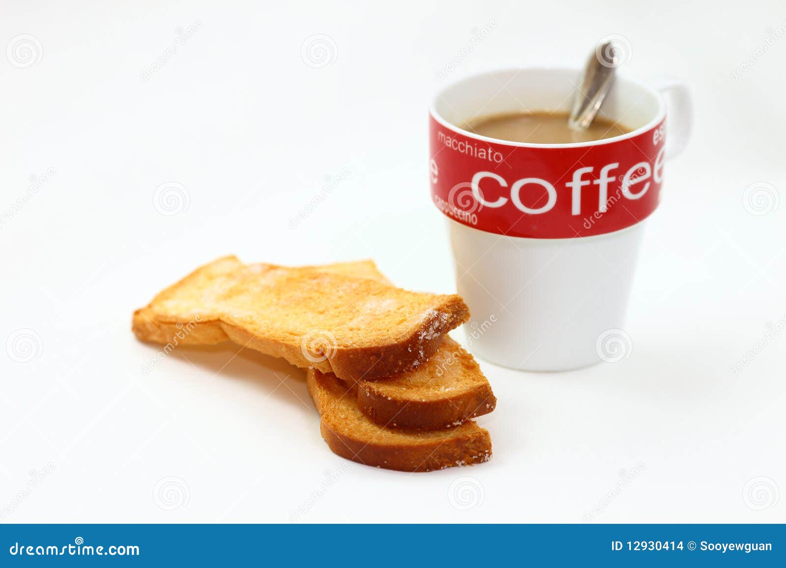 Café y tostada foto de archivo. Imagen de delicioso, rebanada - 12930414