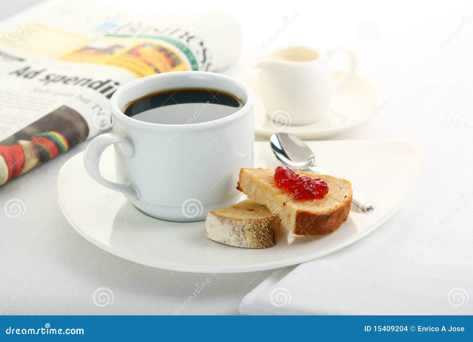 Café y tostada foto de archivo. Imagen de atasco, desayuno - 15409204