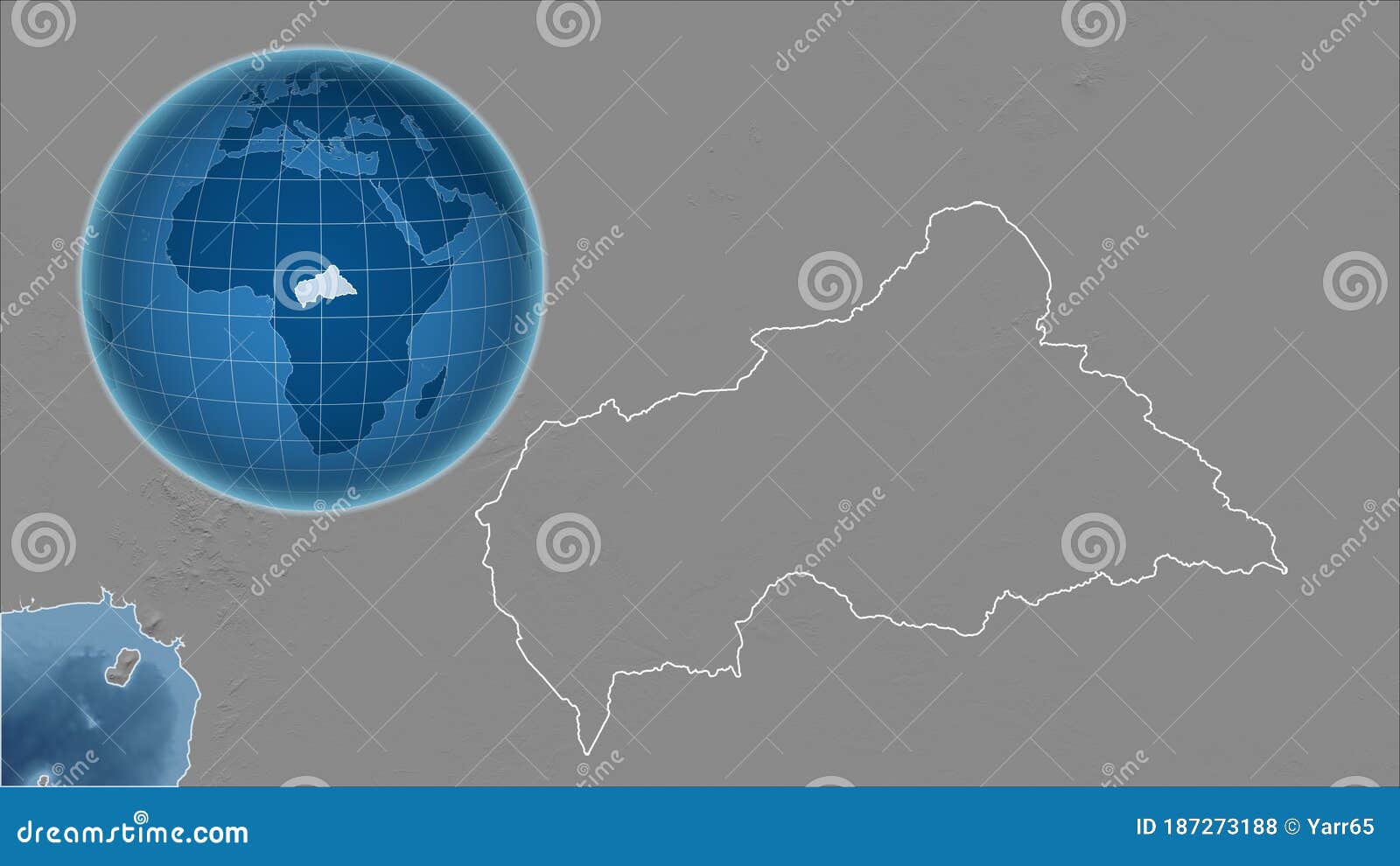 Caf - Grayscale. Country and Globe, Composition Stock Illustration ...