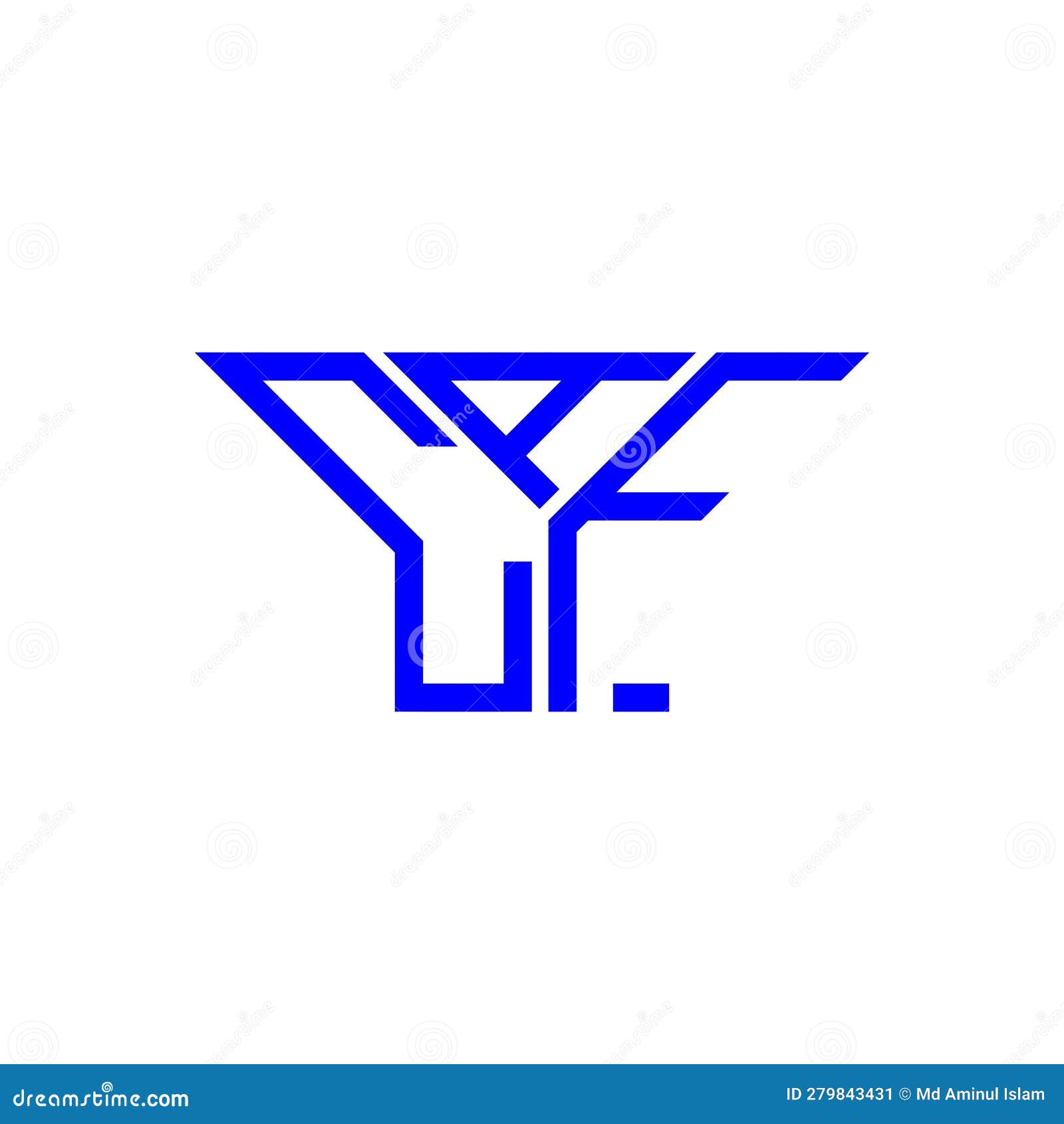 CAF Letter Logo Creative Design with Vector Graphic, CA Stock Vector ...