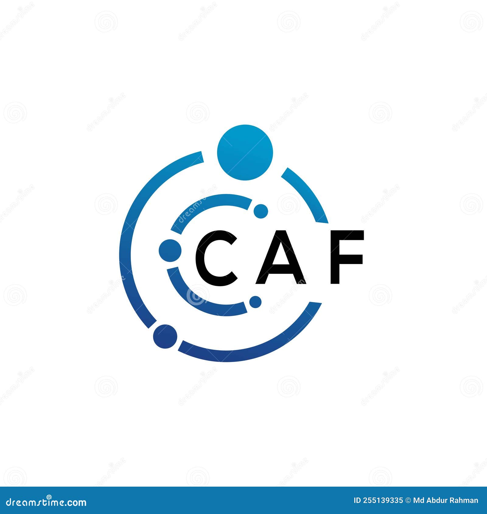 CAF Letter Logo Design On White Background. CAF Creative Initials ...