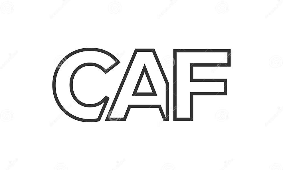 CAF Logo Design Template with Strong and Modern Bold Text. Initial ...