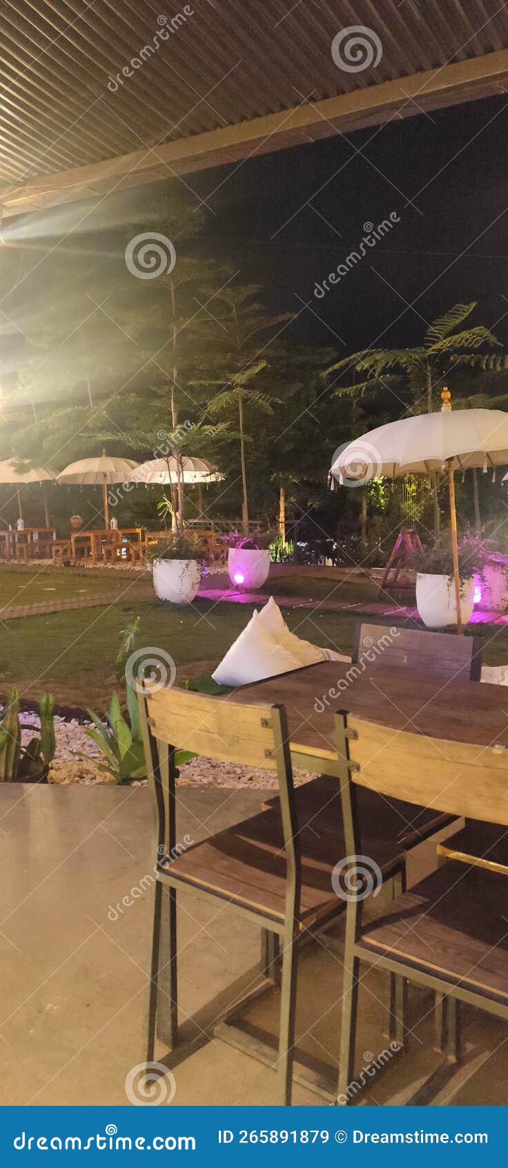 Cafe and bar in Indonesia stock image. Image of flower - 265891879