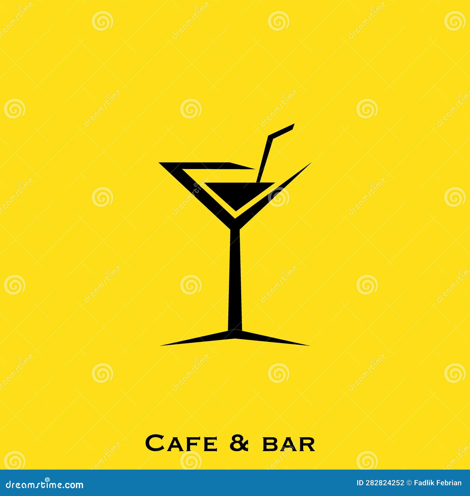 Cafe and Bar Logo Vector. Cocktail Concept Vector Logo Design Stock ...