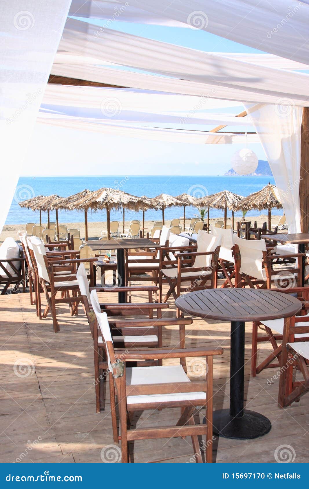 Cafe on the beach stock photo. Image of luxury, holiday - 15697170