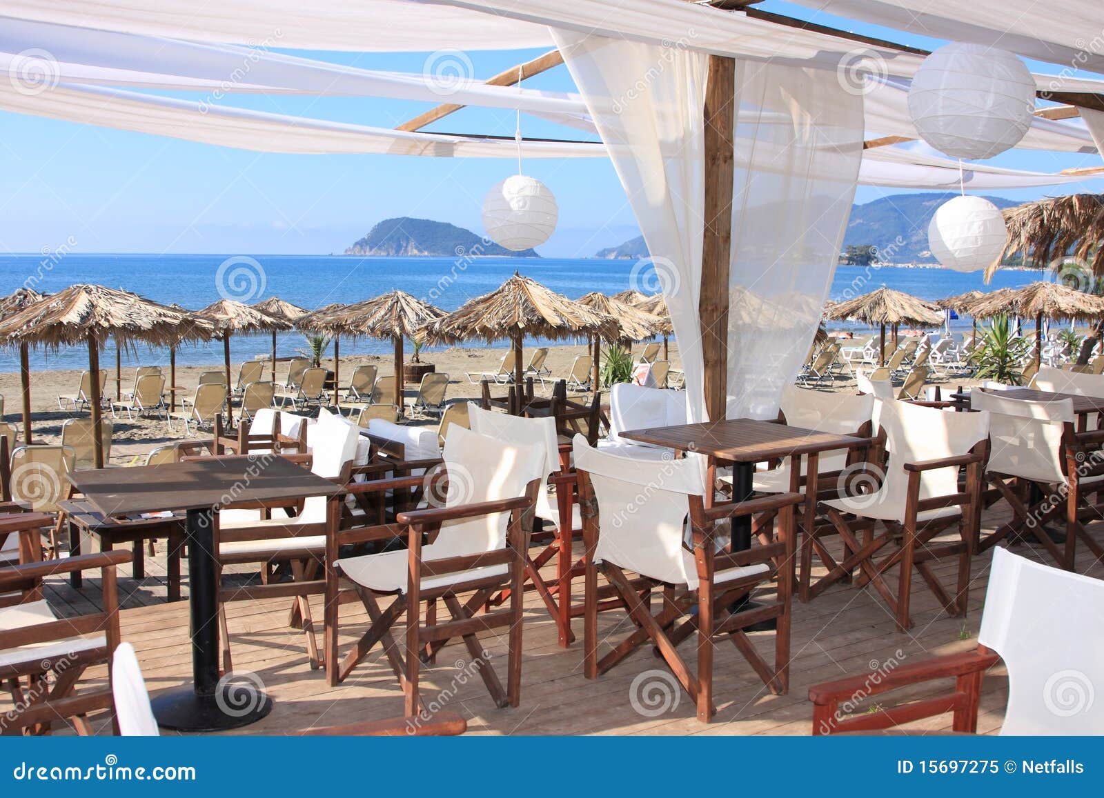 Cafe on the beach stock image. Image of cocktail, concept - 15697275