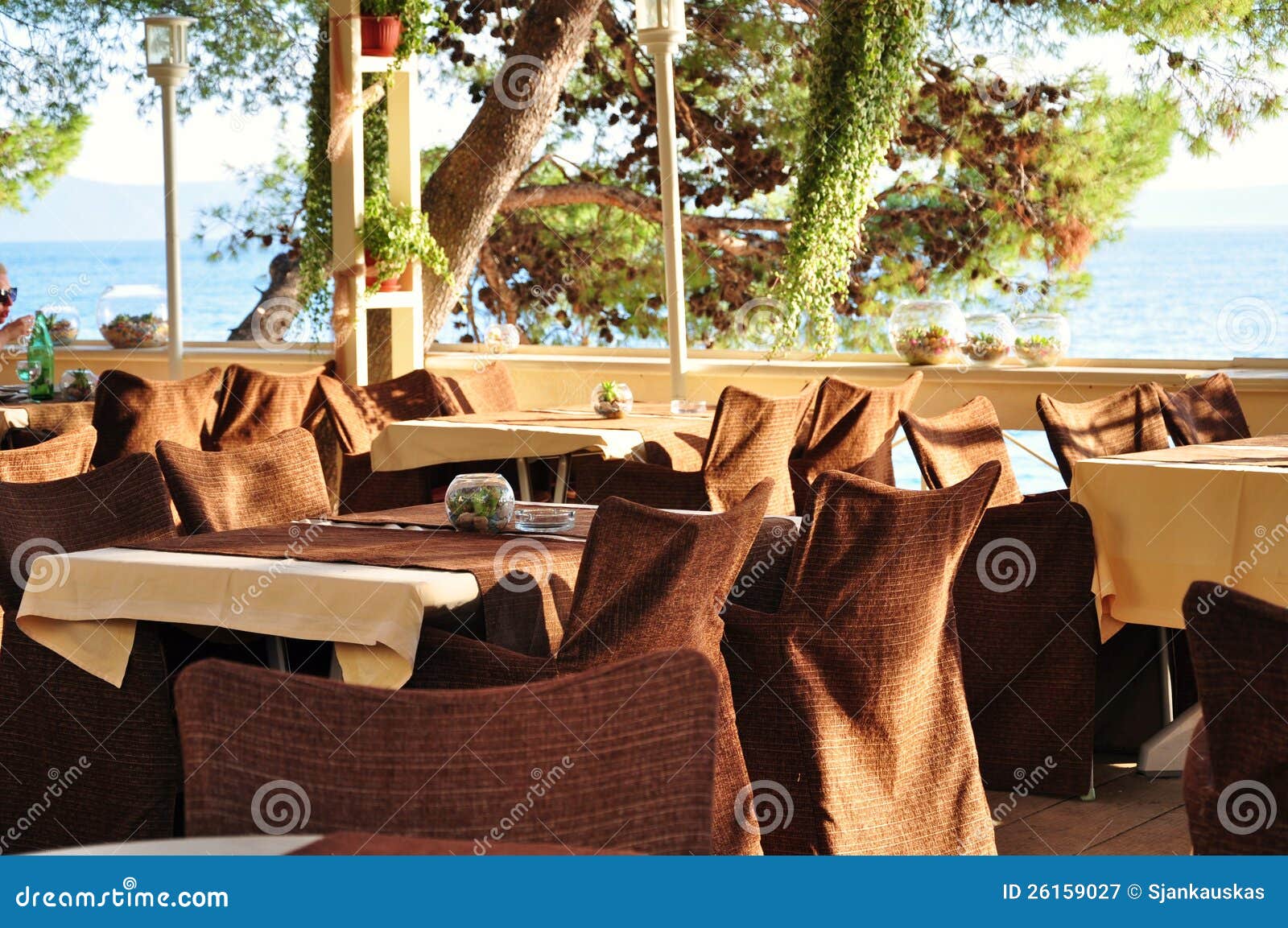 Cafe at the beach stock image. Image of cuisine, relaxing - 26159027