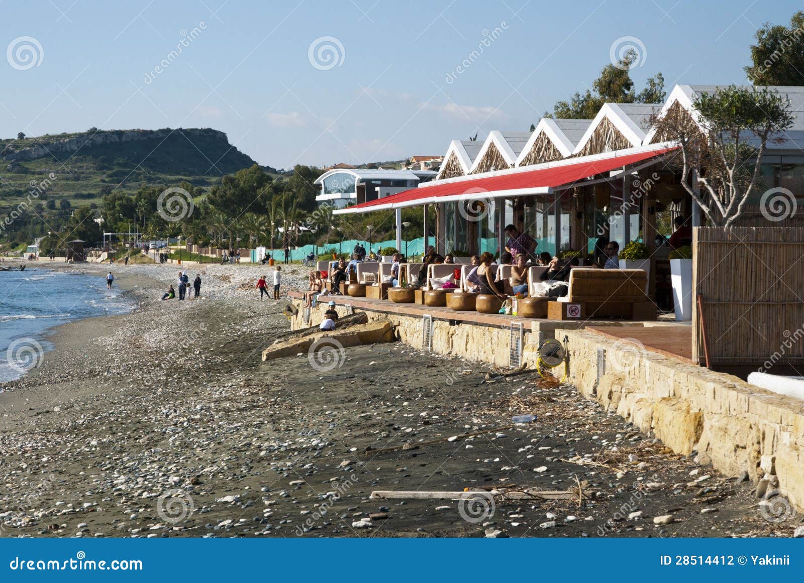 Cafe on the beach editorial photography. Image of destination - 28514412