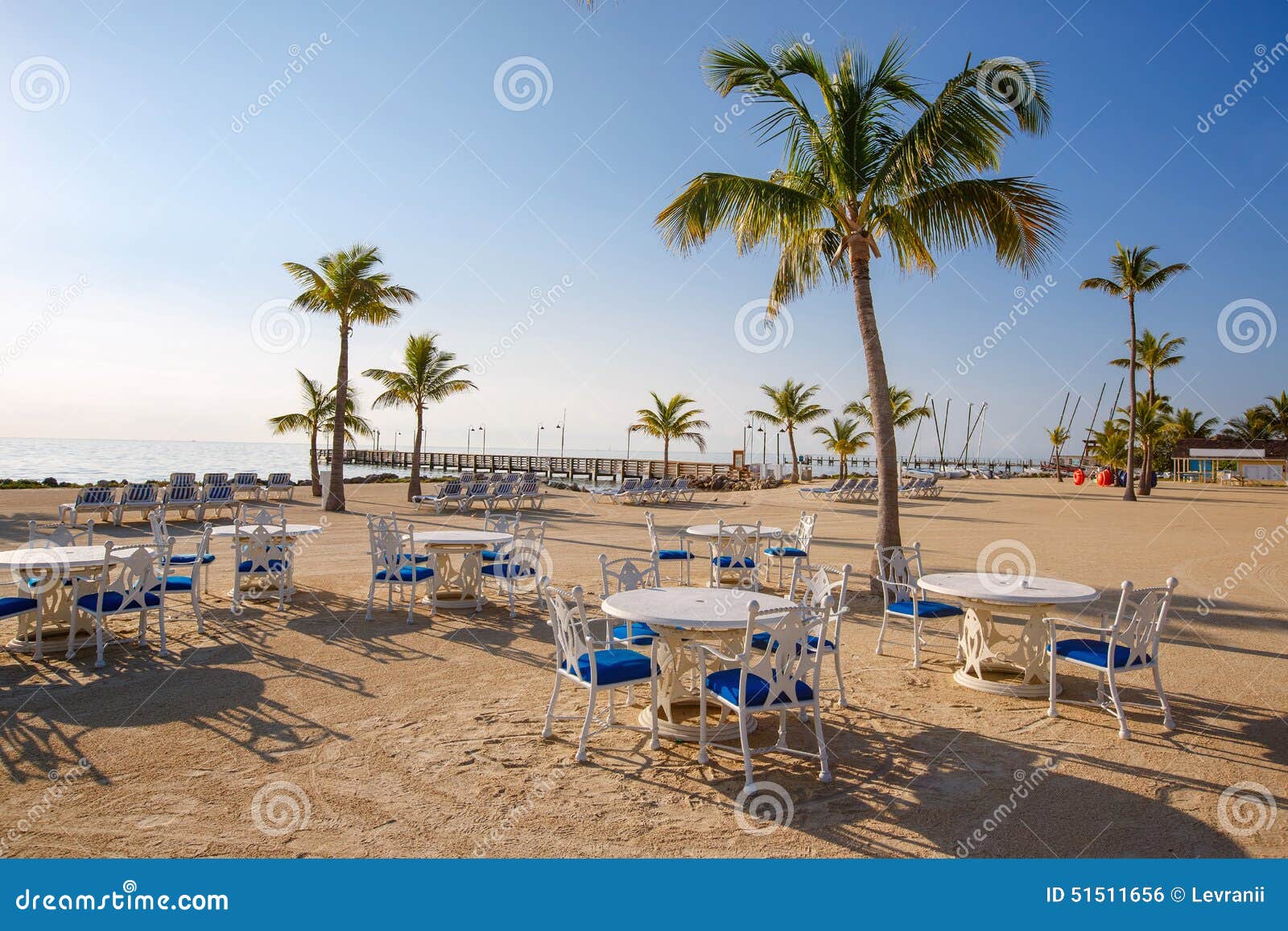Cafe with Beautiful View To the Ocean Stock Photo - Image of exotic ...
