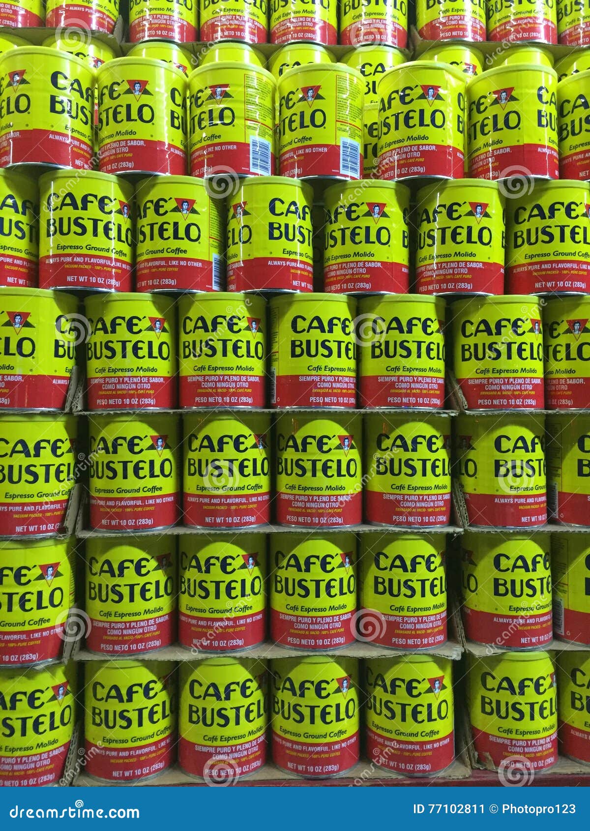Cafe Bustelo Vertical Background Editorial Photo - Image of coffee ...