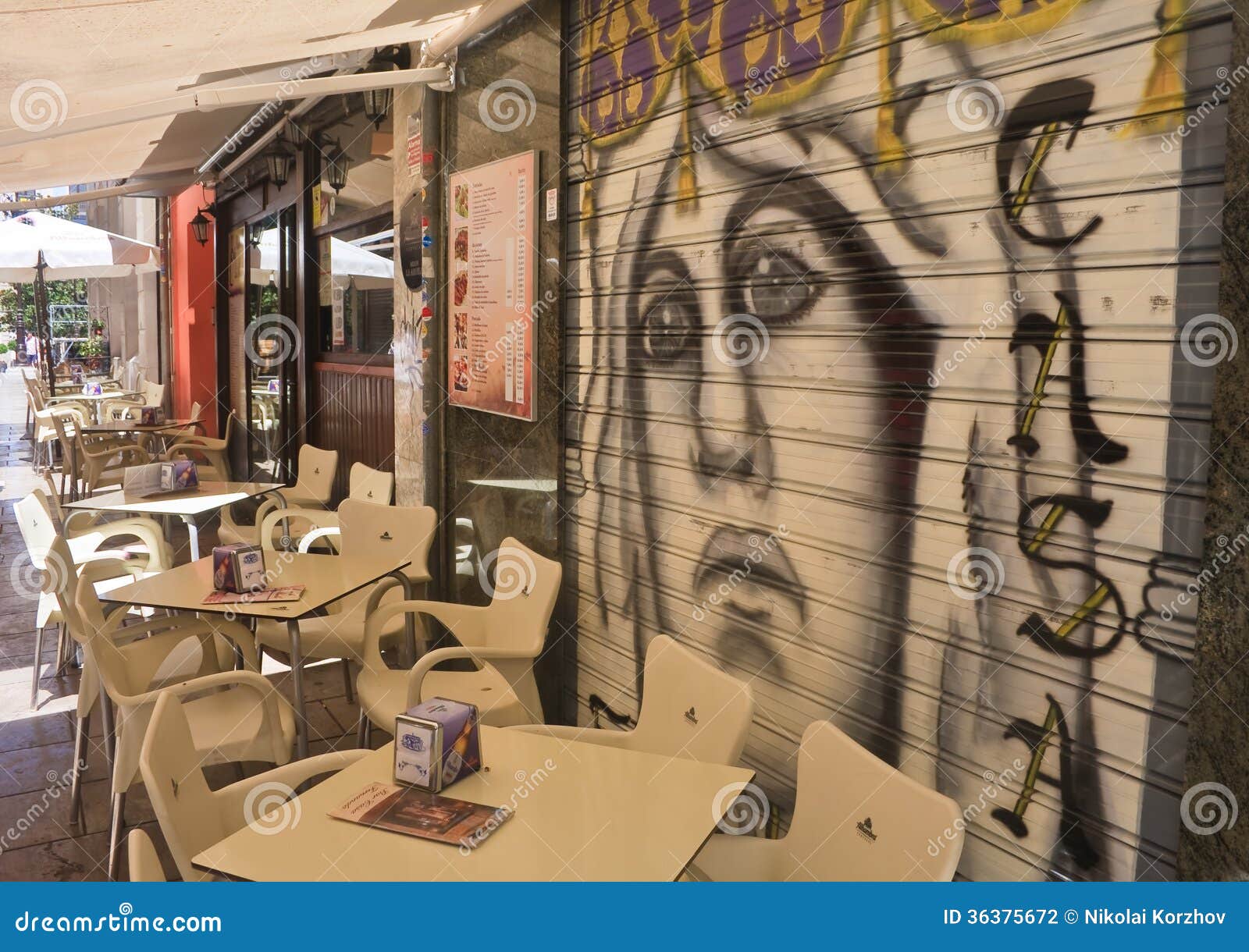 Cafe in the City of Granada, Spain Editorial Photography - Image of ...