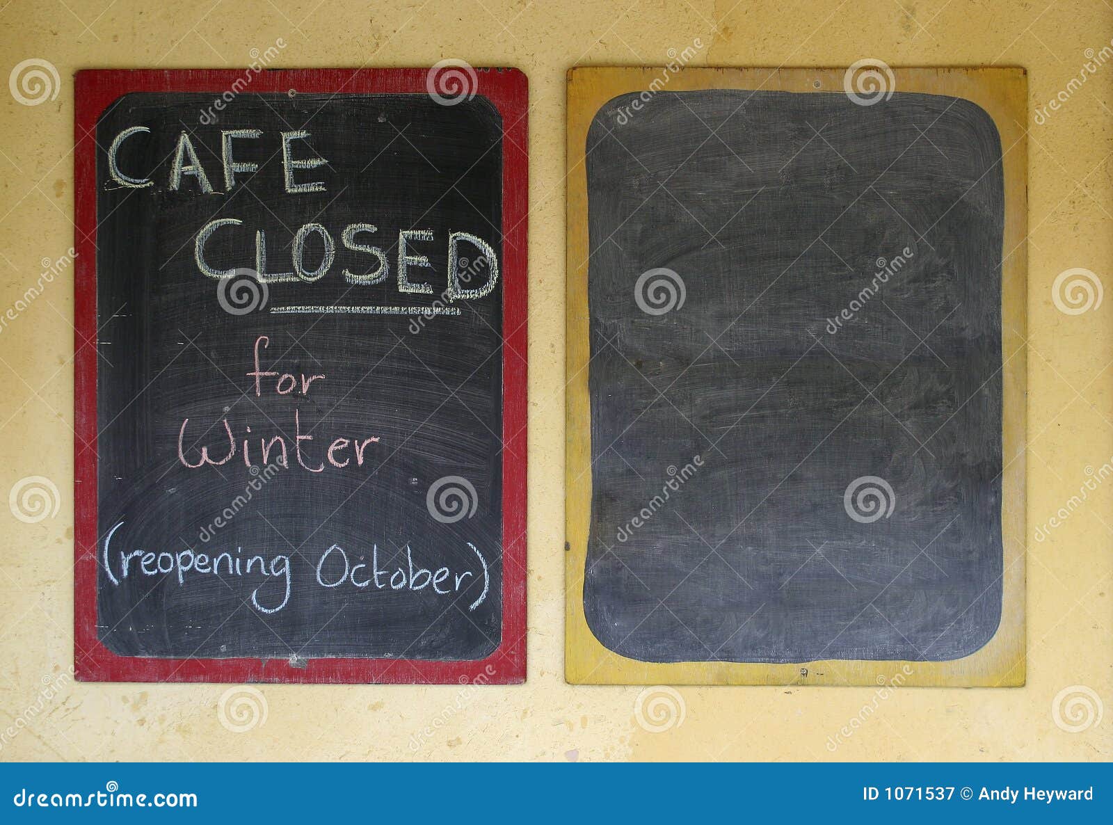 Cafe Closed stock image. Image of october, copyspace, blackboard - 1071537