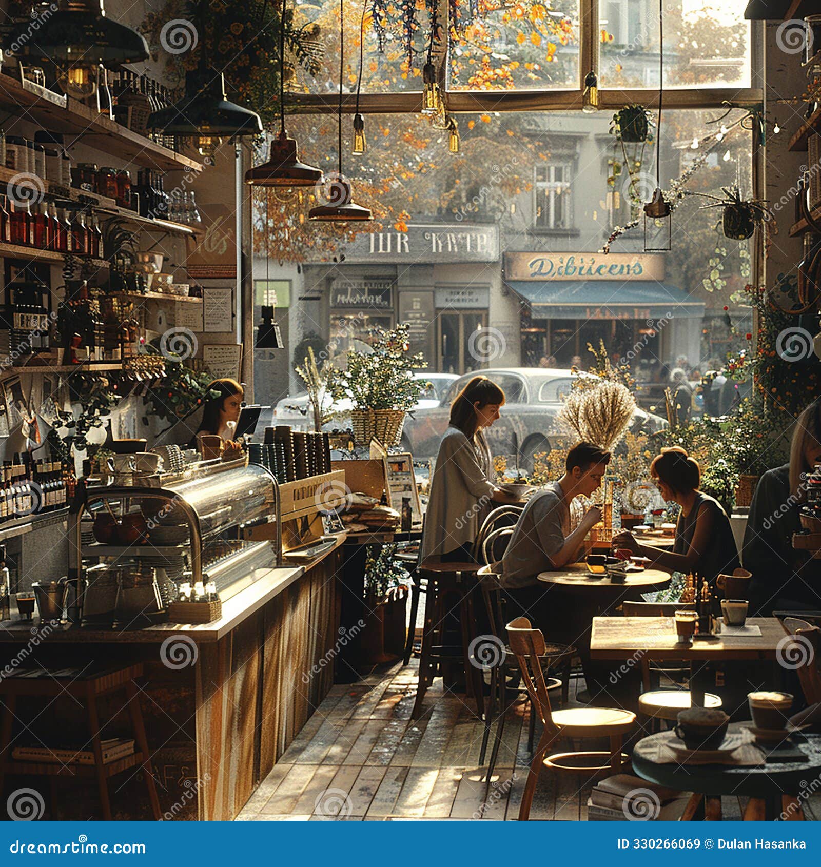 Cafe stock illustration. Illustration of local, coffee - 330266069