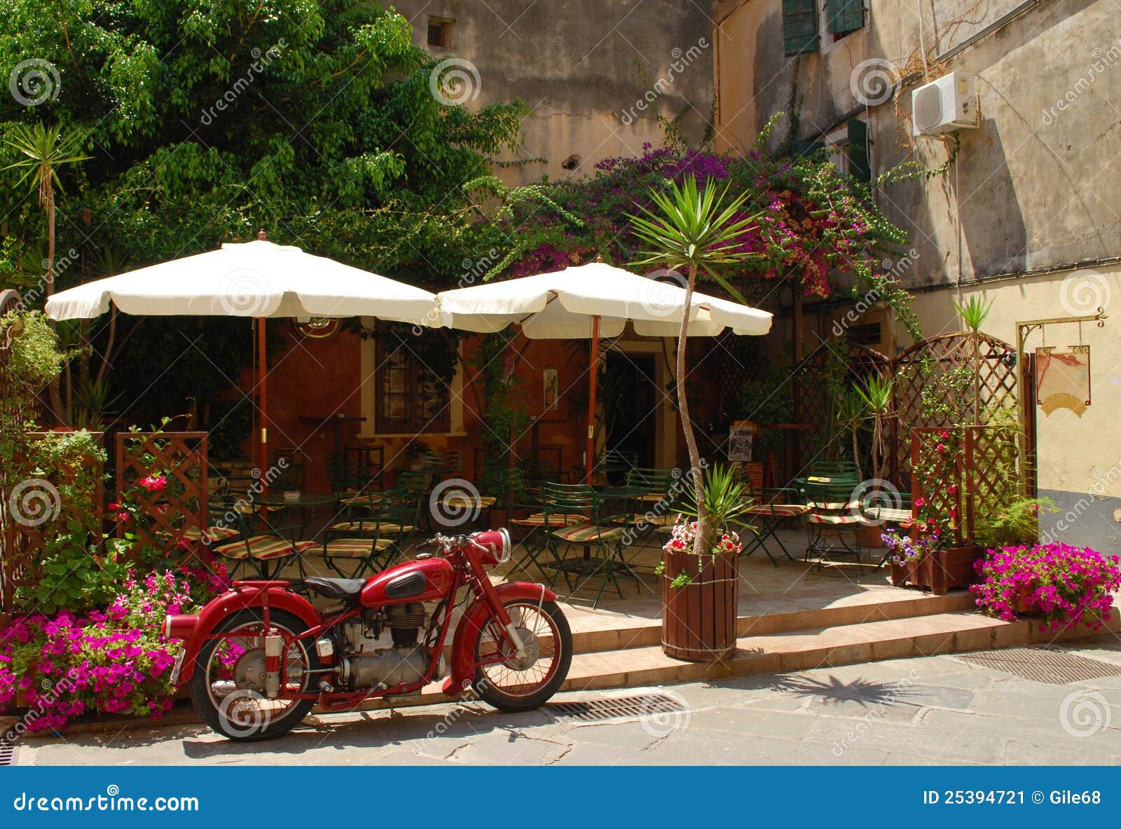 Cafe in Corfu island stock image. Image of jazz, booze - 25394721