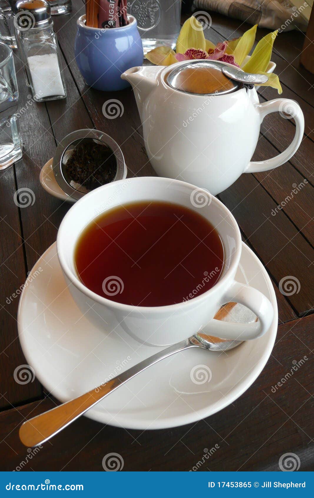 Cafe: cup of tea stock image. Image of organic, restaurant - 17453865