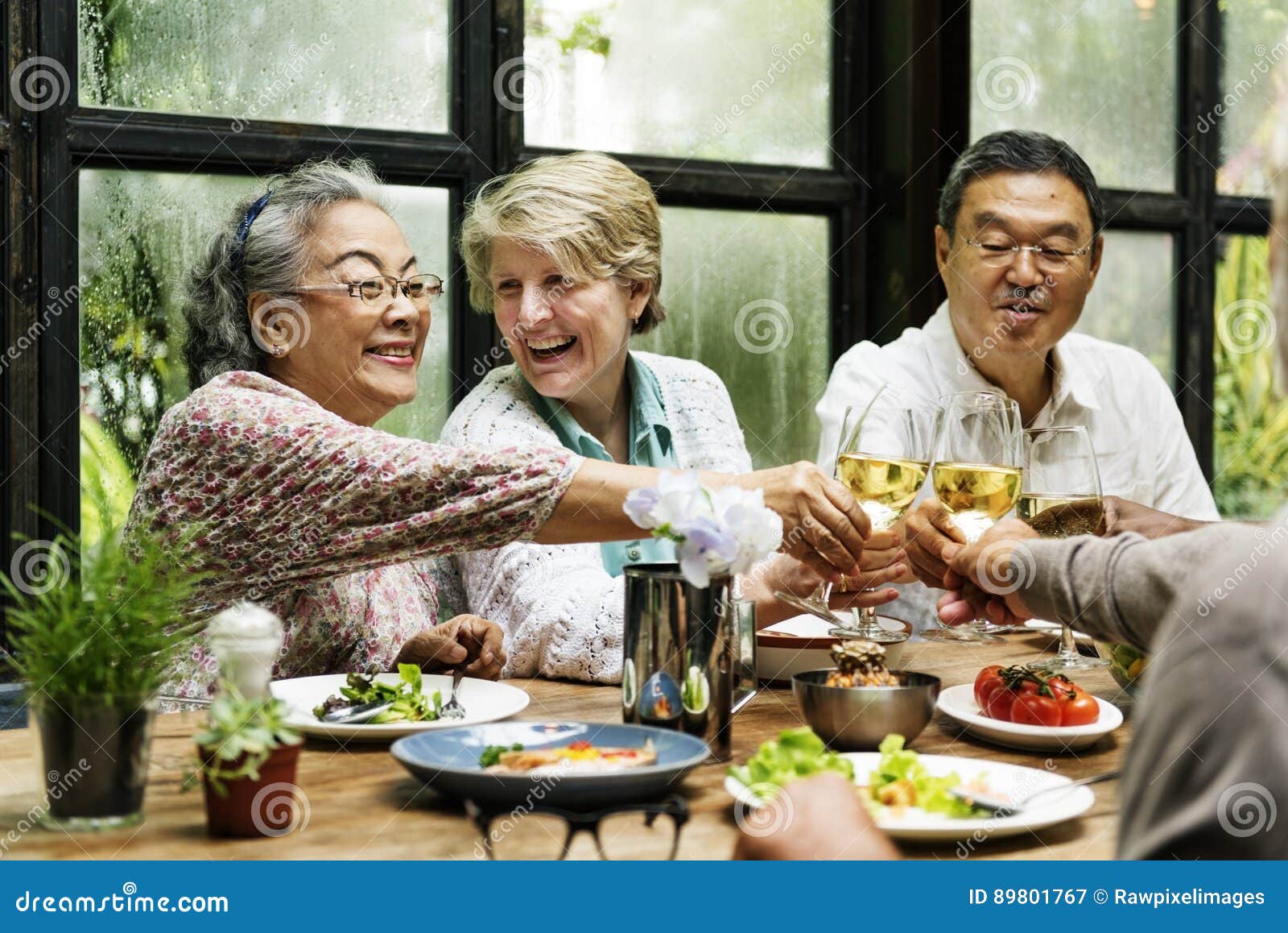 Cafe Diverse Casual Friendship Relaxation Group Concept Stock Image ...