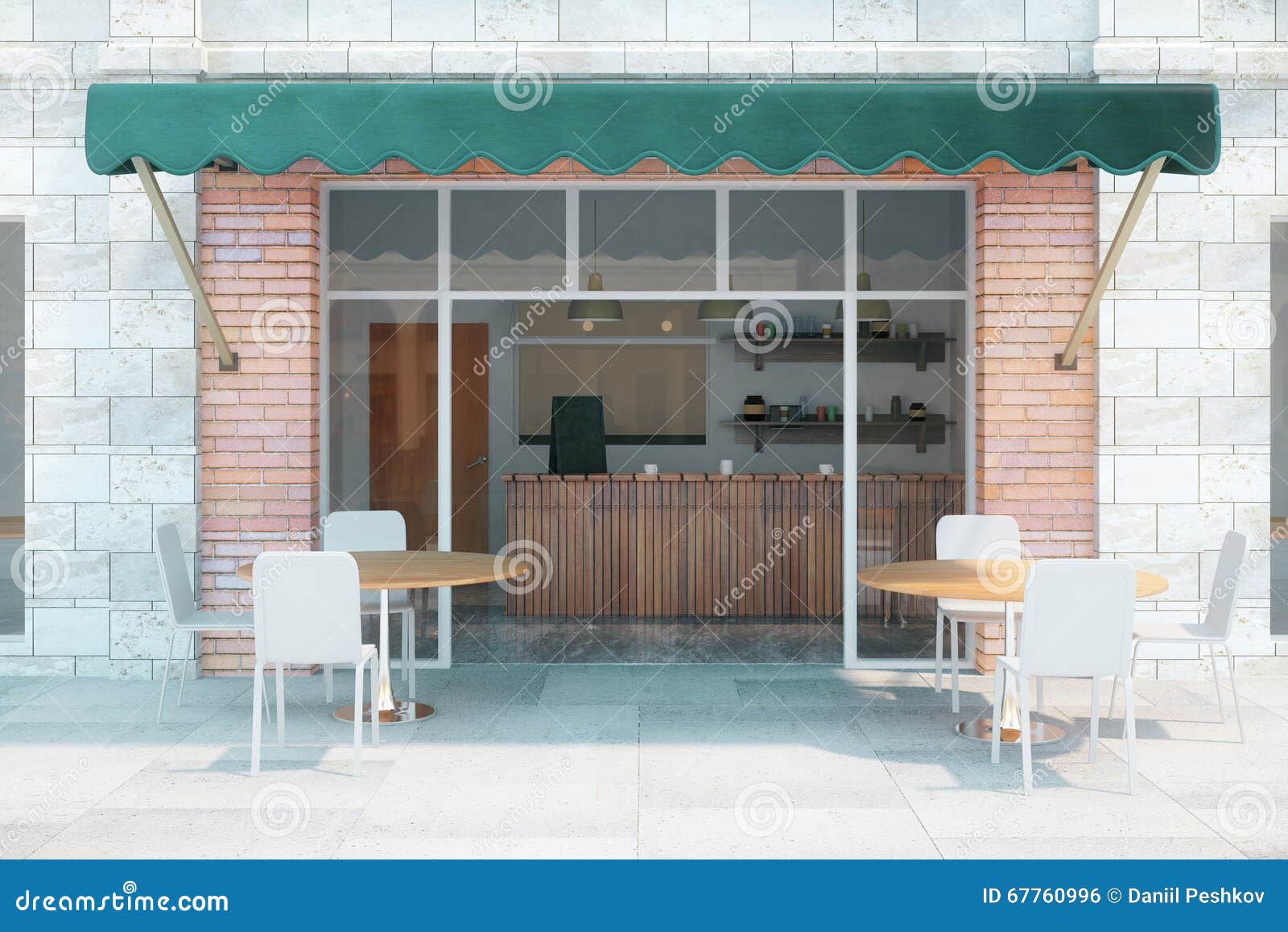 Cafe exterior front stock illustration. Illustration of outside - 67760996
