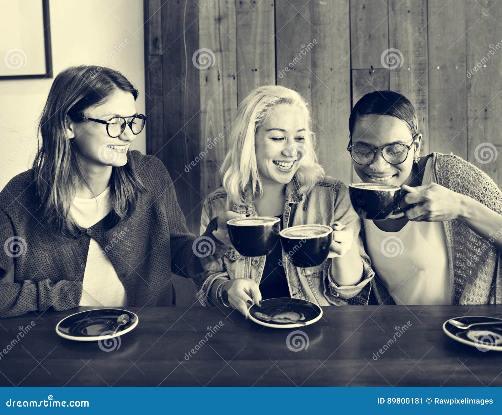 Cafe Friends Coffee Break Cheerful Relaxation Concept Stock Image ...