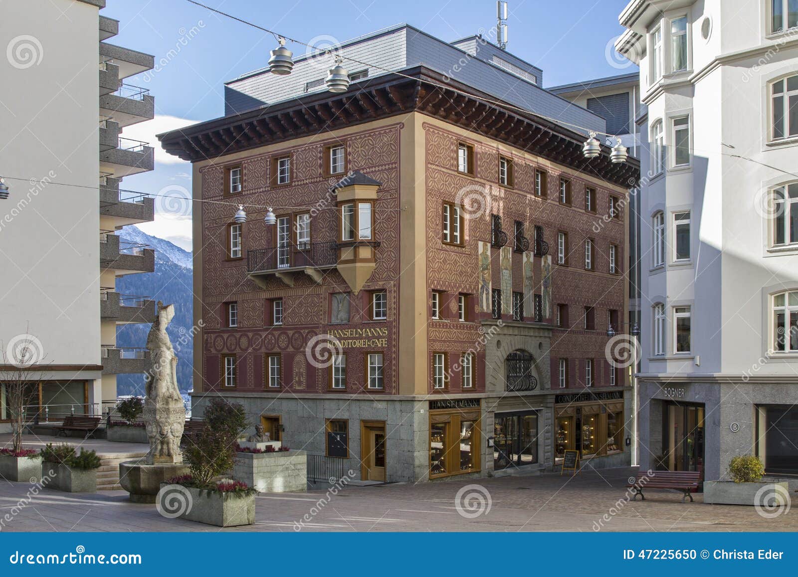 Cafe Hanselmann in St. Moritz Editorial Image - Image of vacation ...