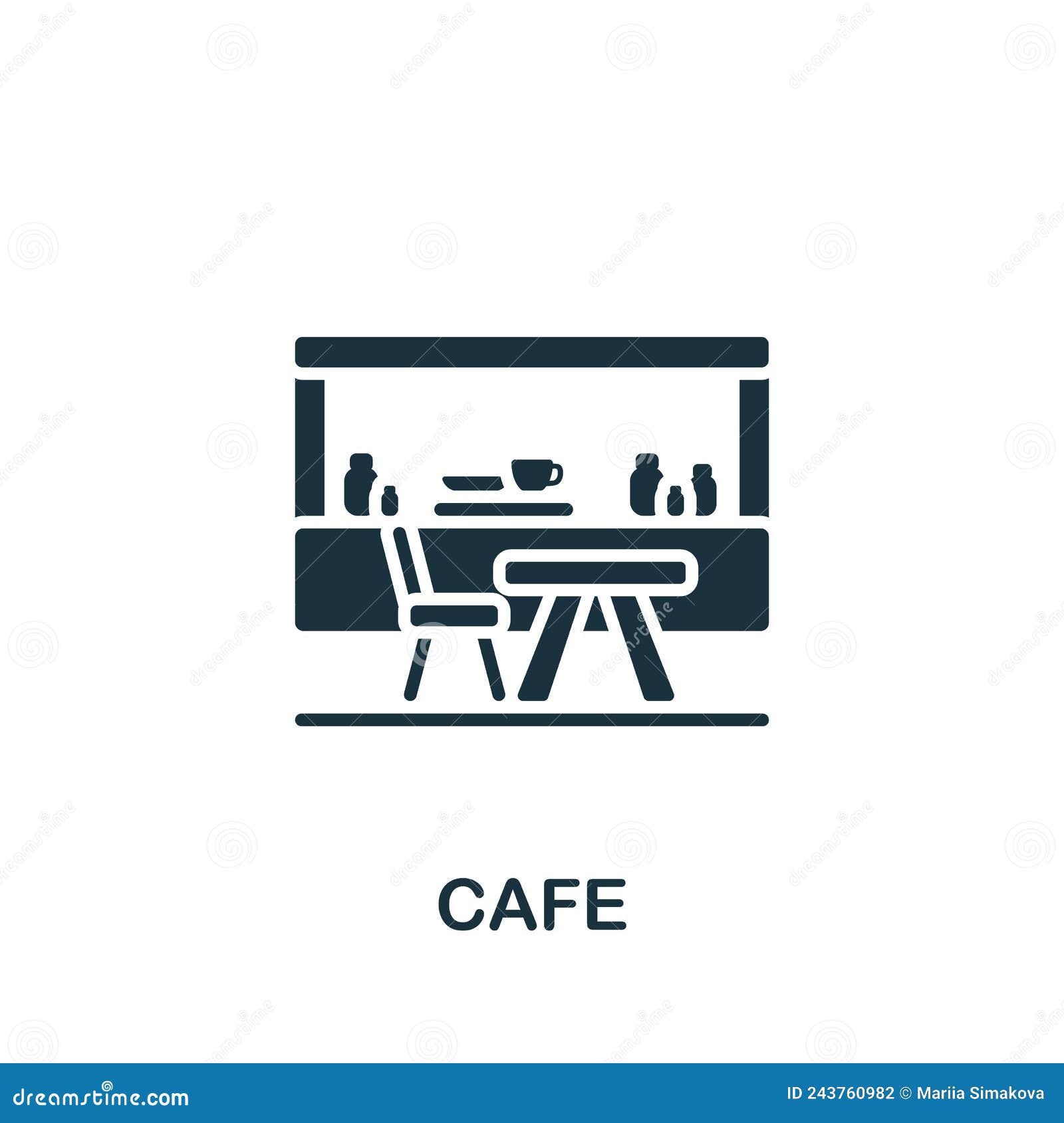 Cafe Icon. Monochrome Simple Icon for Templates, Web Design and ...