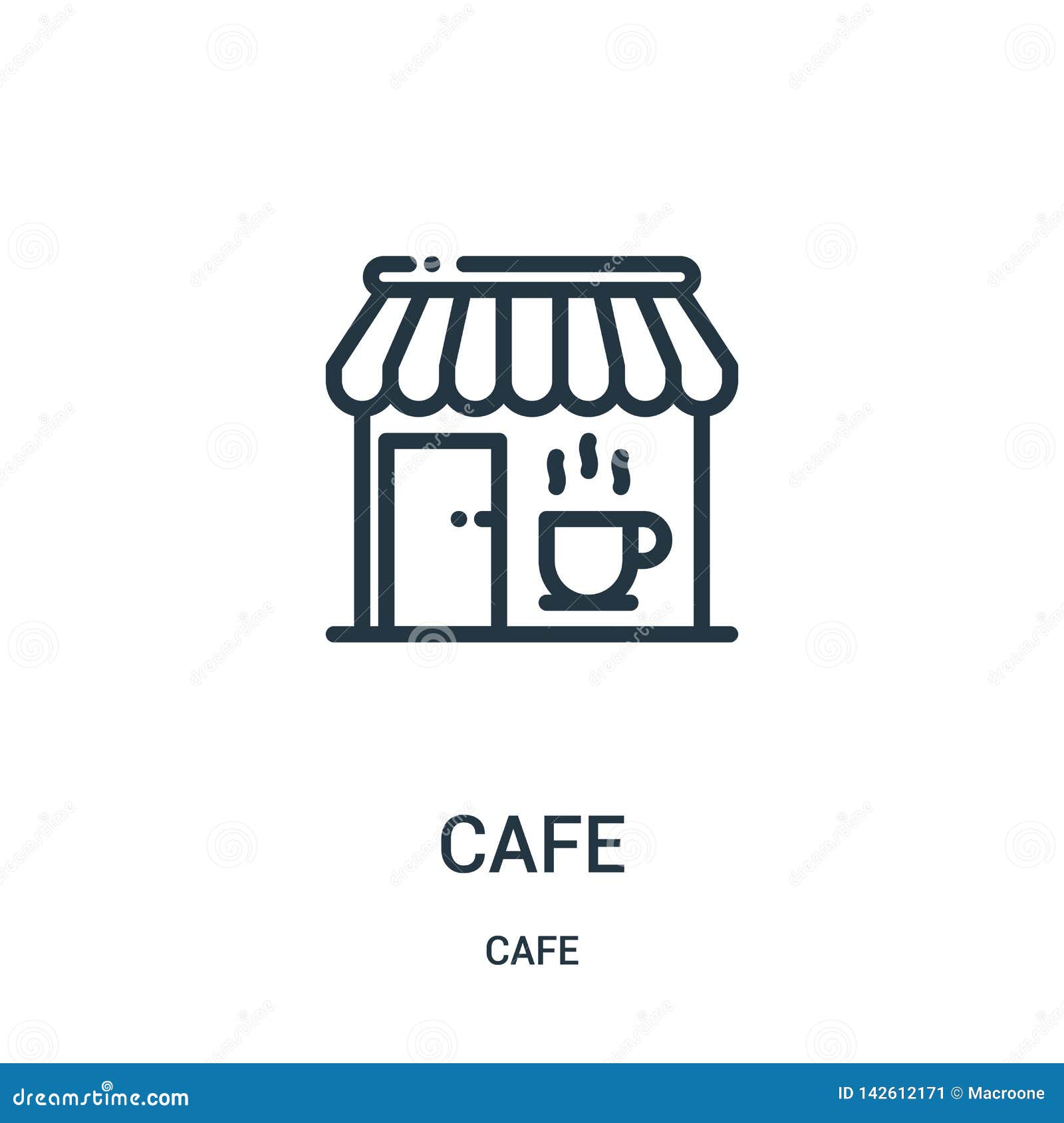 Cafe Icon Vector from Cafe Collection. Thin Line Cafe Outline Icon ...