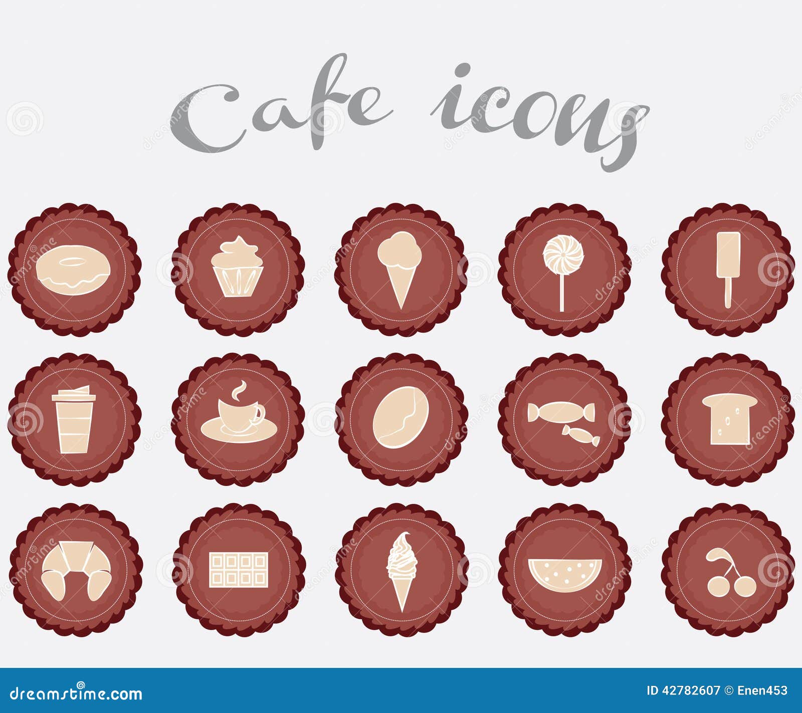 Cafe icons stock illustration. Illustration of cafe, icons - 42782607