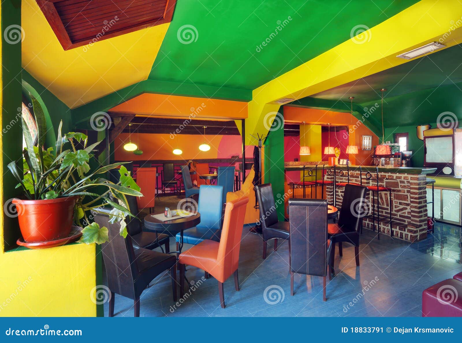 Cafe interior stock image. Image of interior, decor, meetings - 18833791