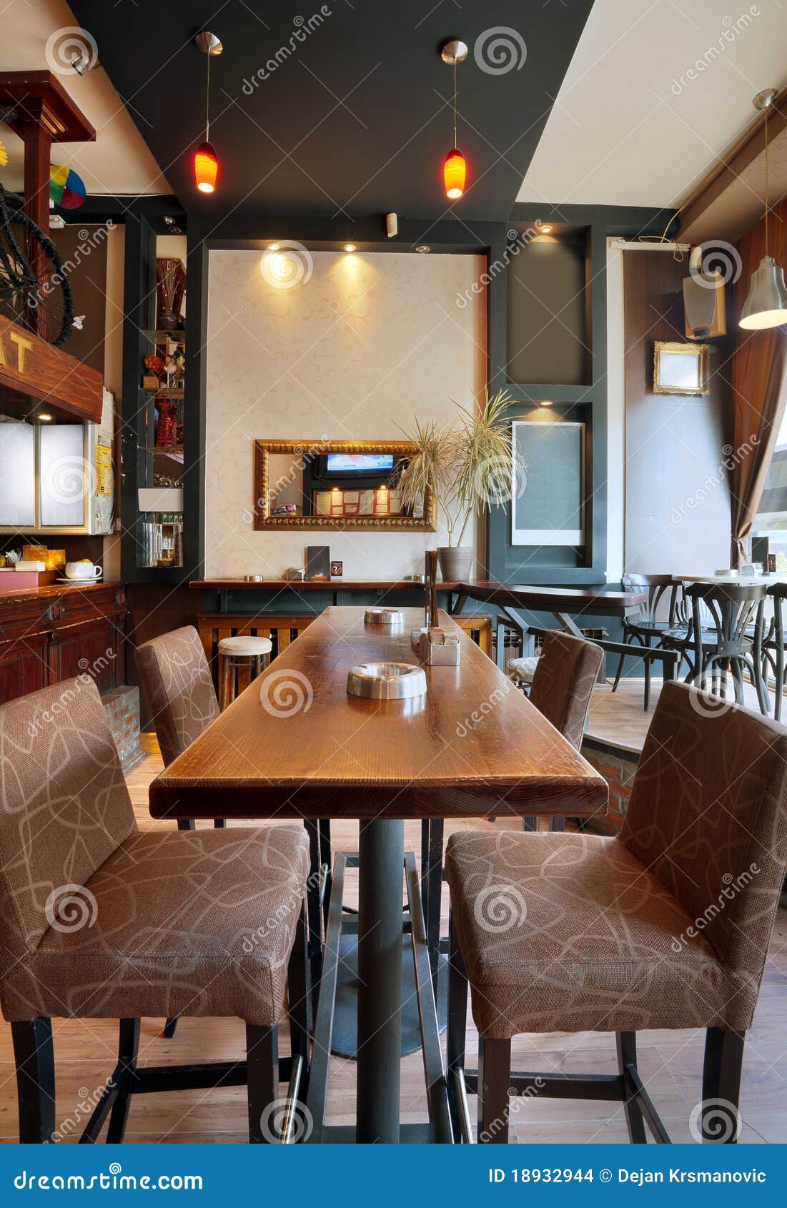 Cafe Interior stock photo. Image of meeting, style, chairs - 18932944