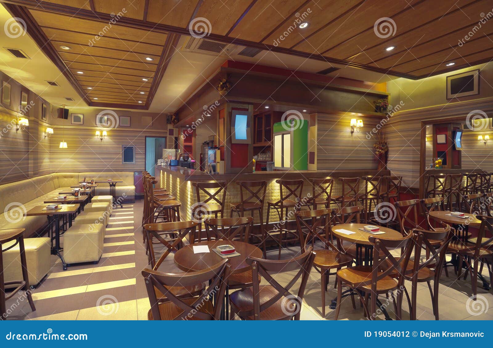 Cafe Interior stock photo. Image of contemporary, tables - 19054012