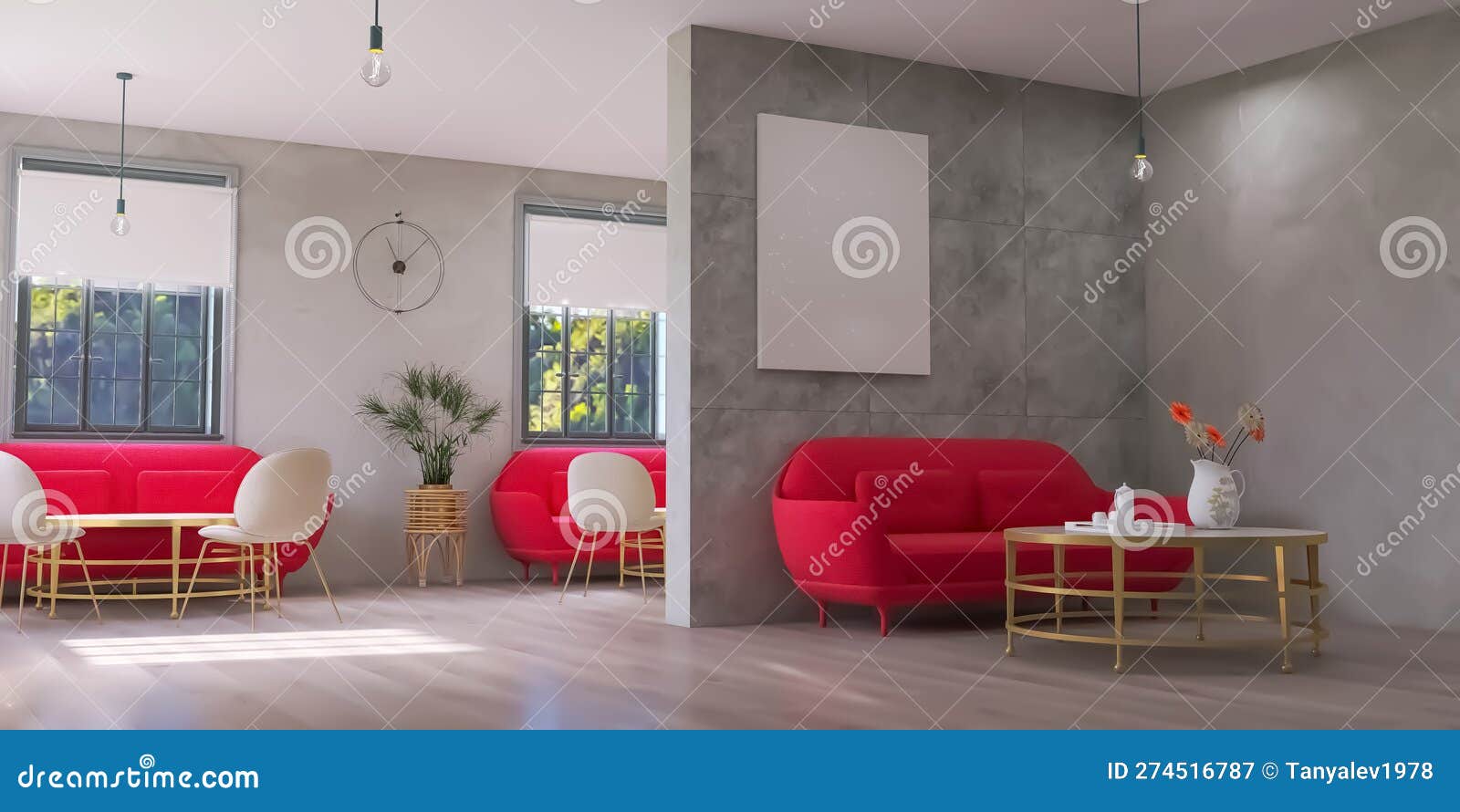 Cafe Interior 3d Render, 3d Illustration Restaurant Stock Illustration ...