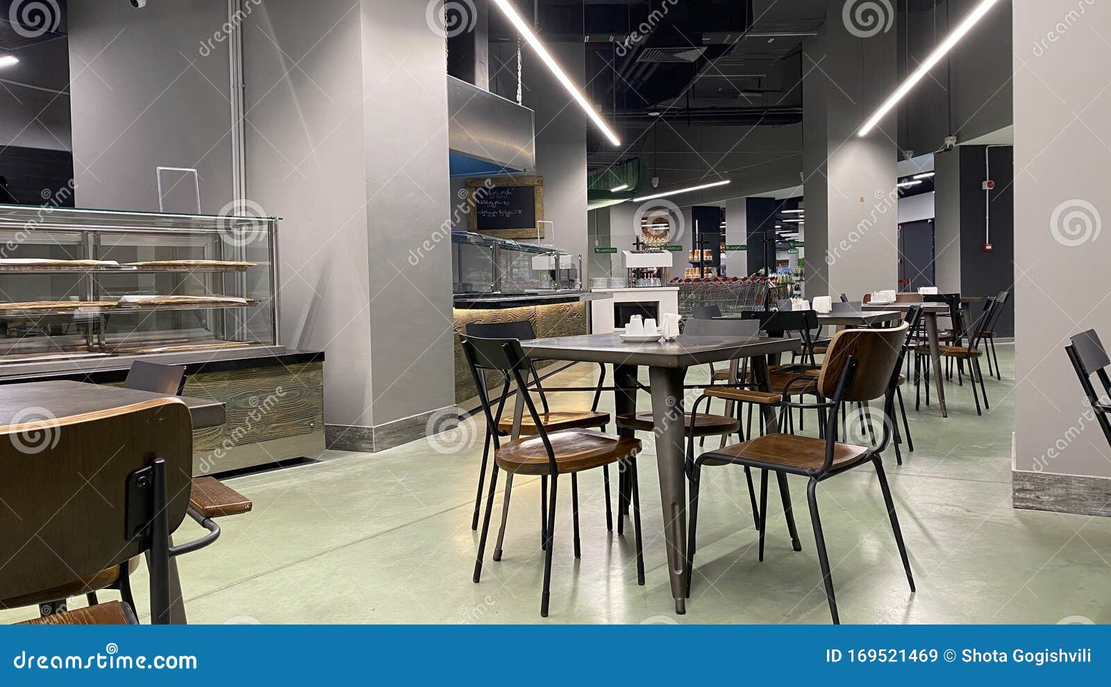 Cafe interior stock image. Image of interior, center - 169521469