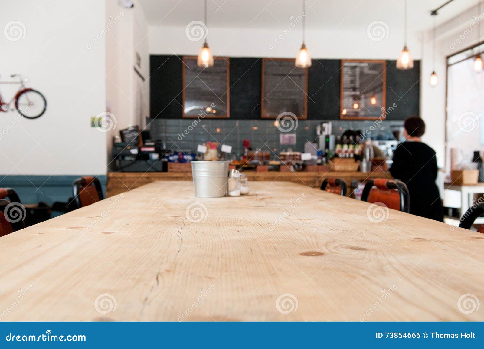 Cafe Interior in a Stylish Rustic Theme Stock Photo - Image of ...