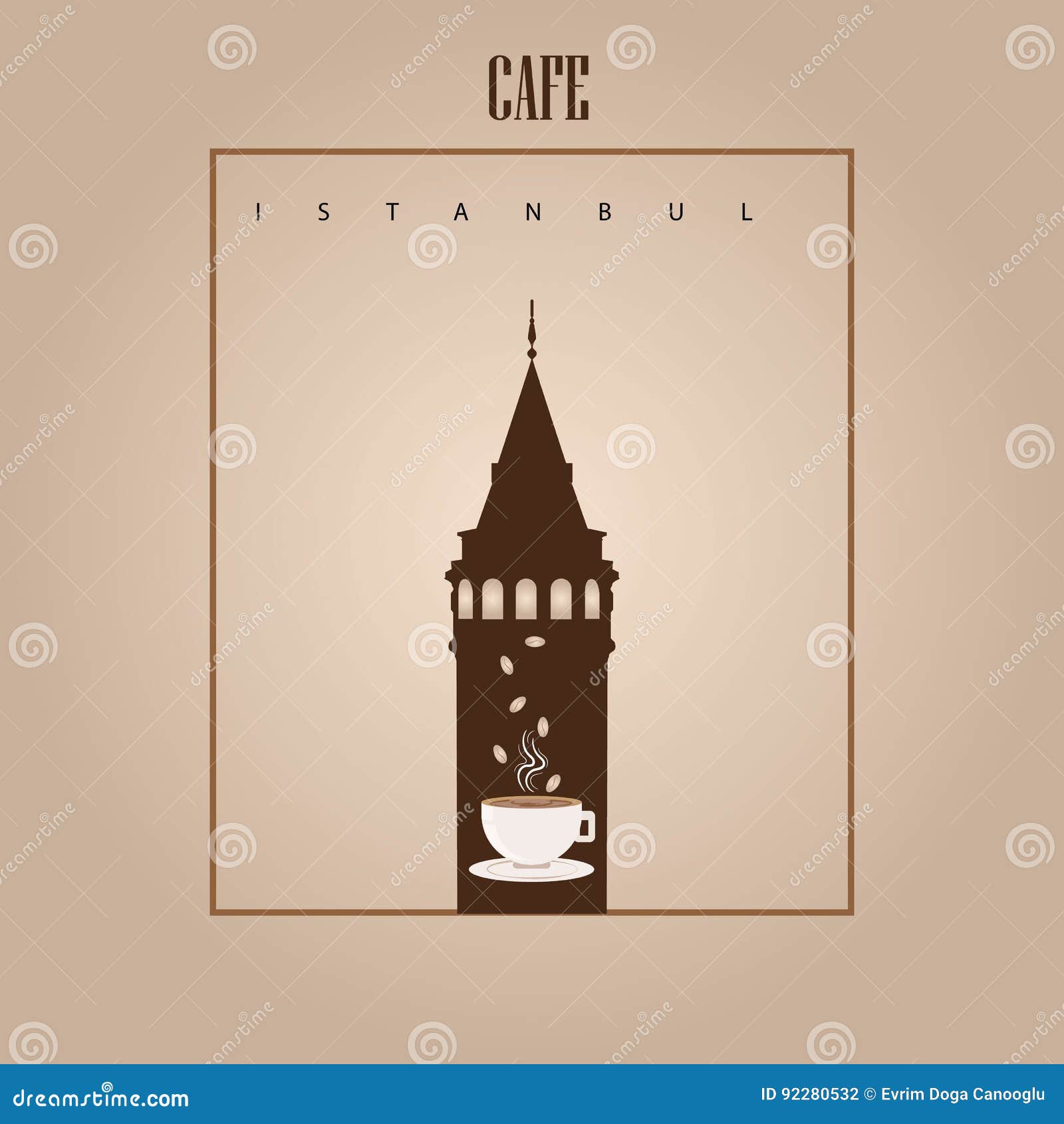 Cafe istanbul logo stock vector. Illustration of cafe - 92280532