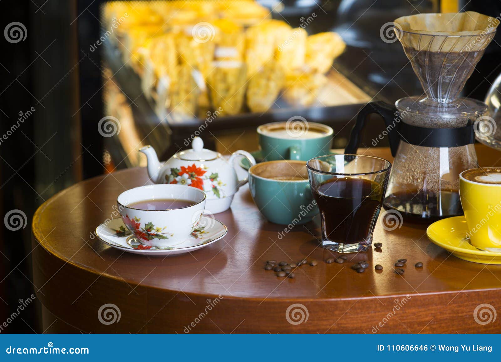 Cafe Items with Coffee and More Stock Photo - Image of cafe, drink ...