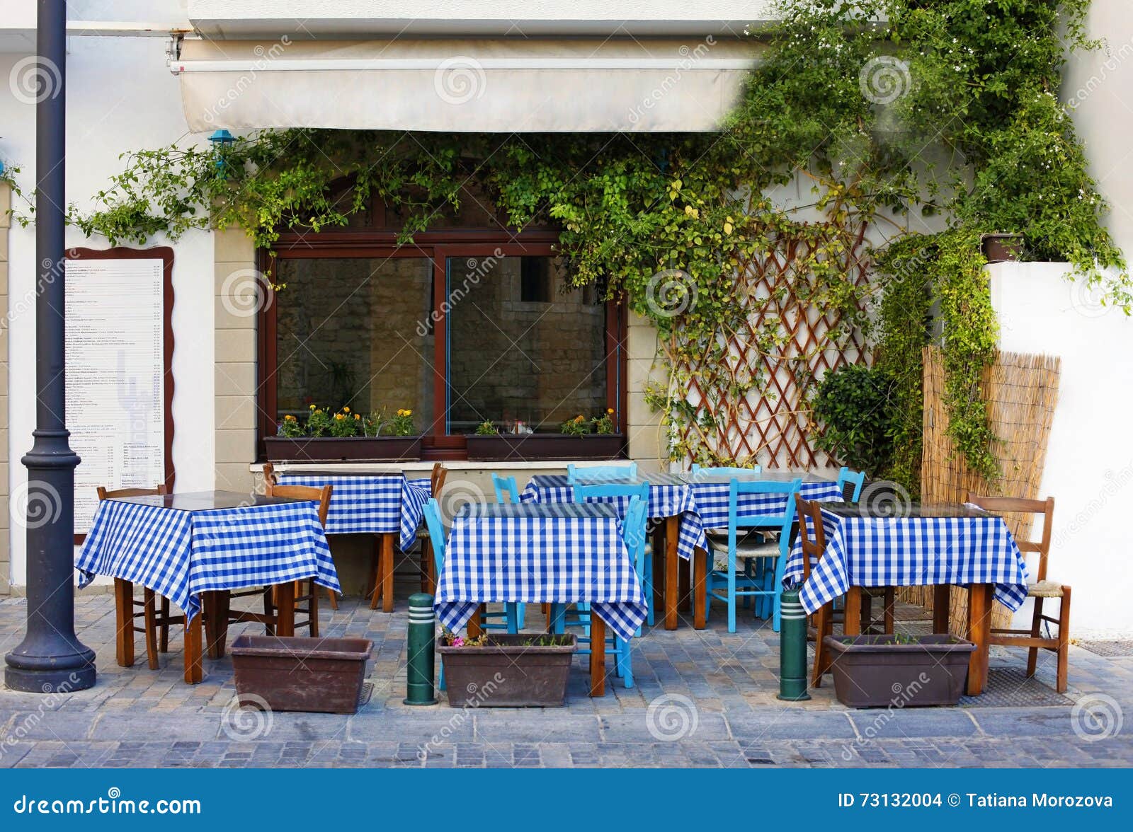 Cafe in Larnaca during Summe Stock Photo - Image of leisure, alley ...