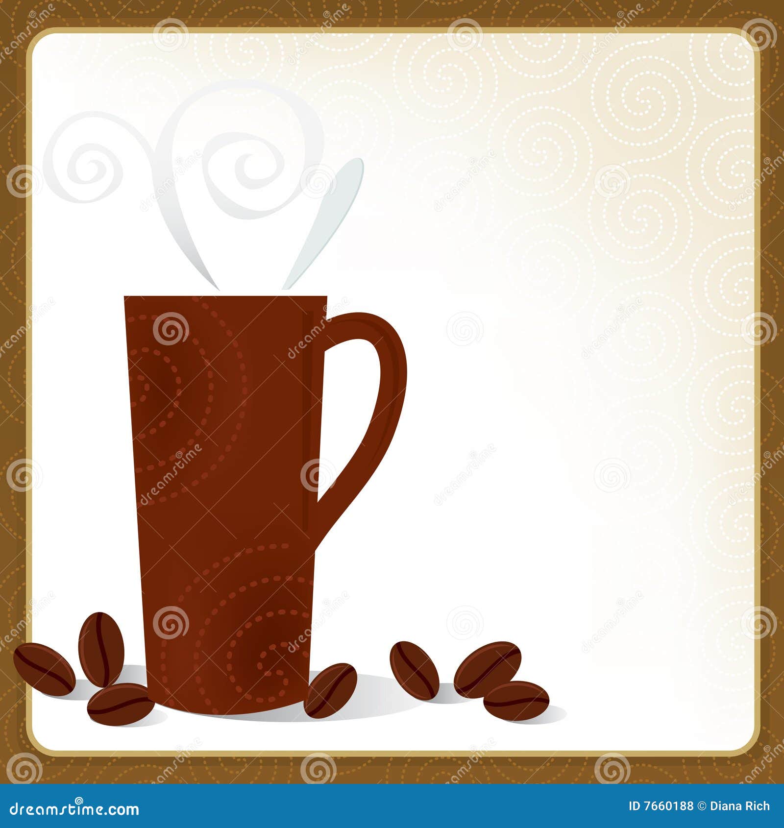Cafe Latte Frame stock vector. Illustration of caffeine - 7660188