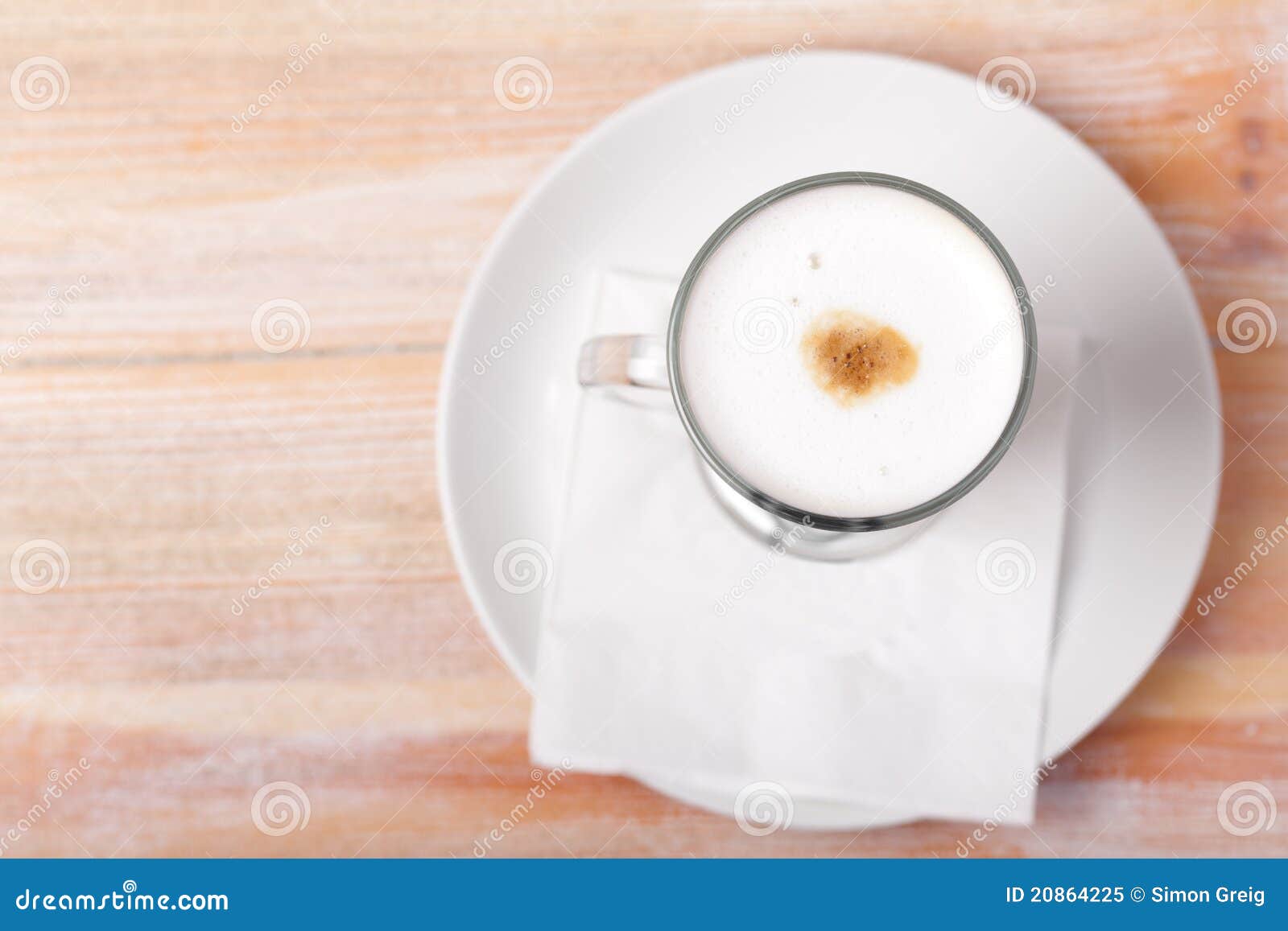 Cafe Latte Top Down View stock image. Image of coffee - 20864225