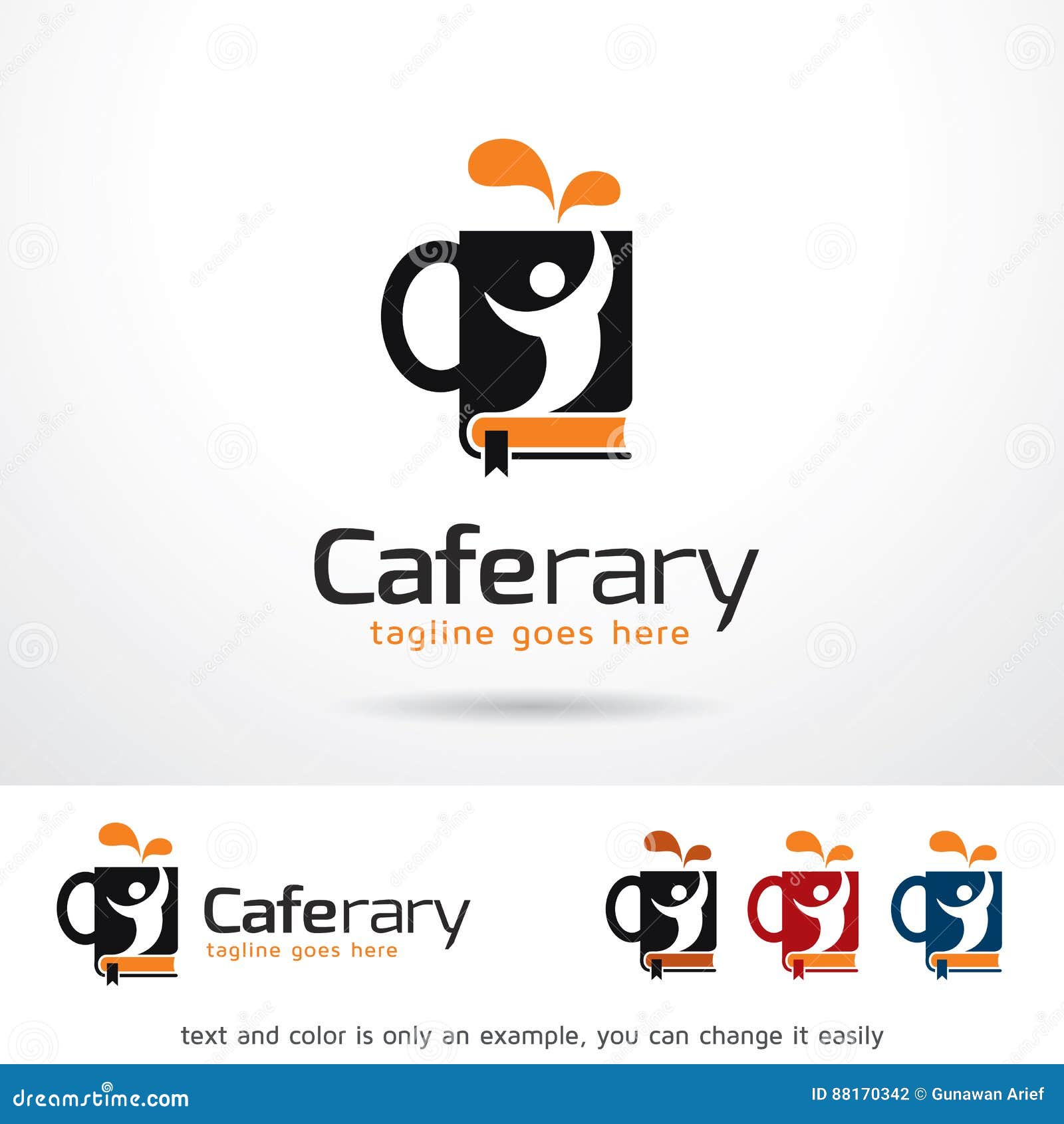 Cafe Library Logo Template Design Vector Stock Vector - Illustration of ...