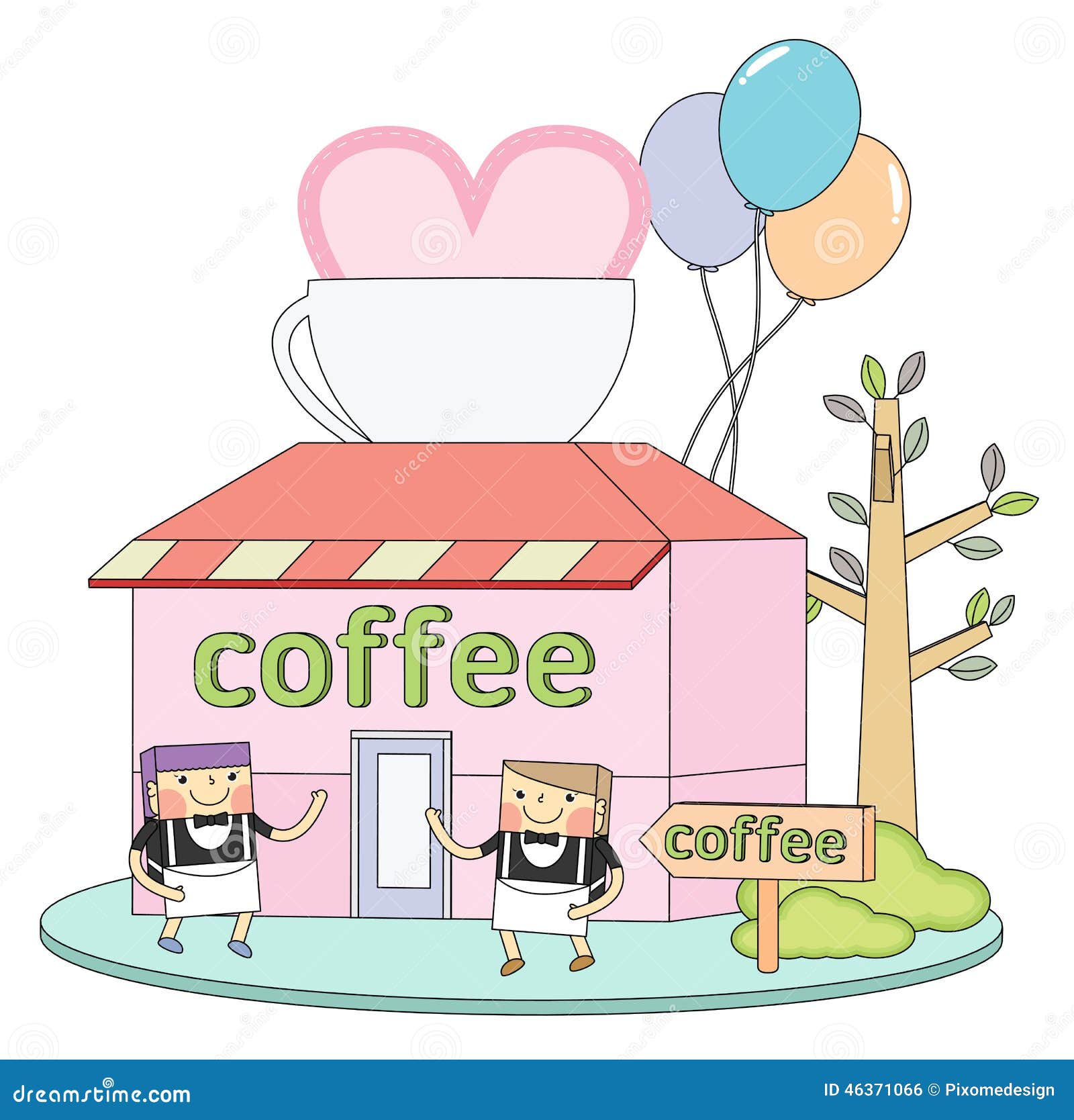 Cafe Line Drawing Icon Set. Black And White Vector Illustration ...