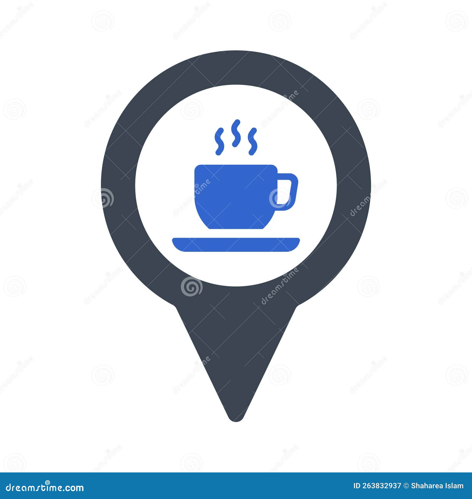 Cafe location icon stock vector. Illustration of vector - 263832937
