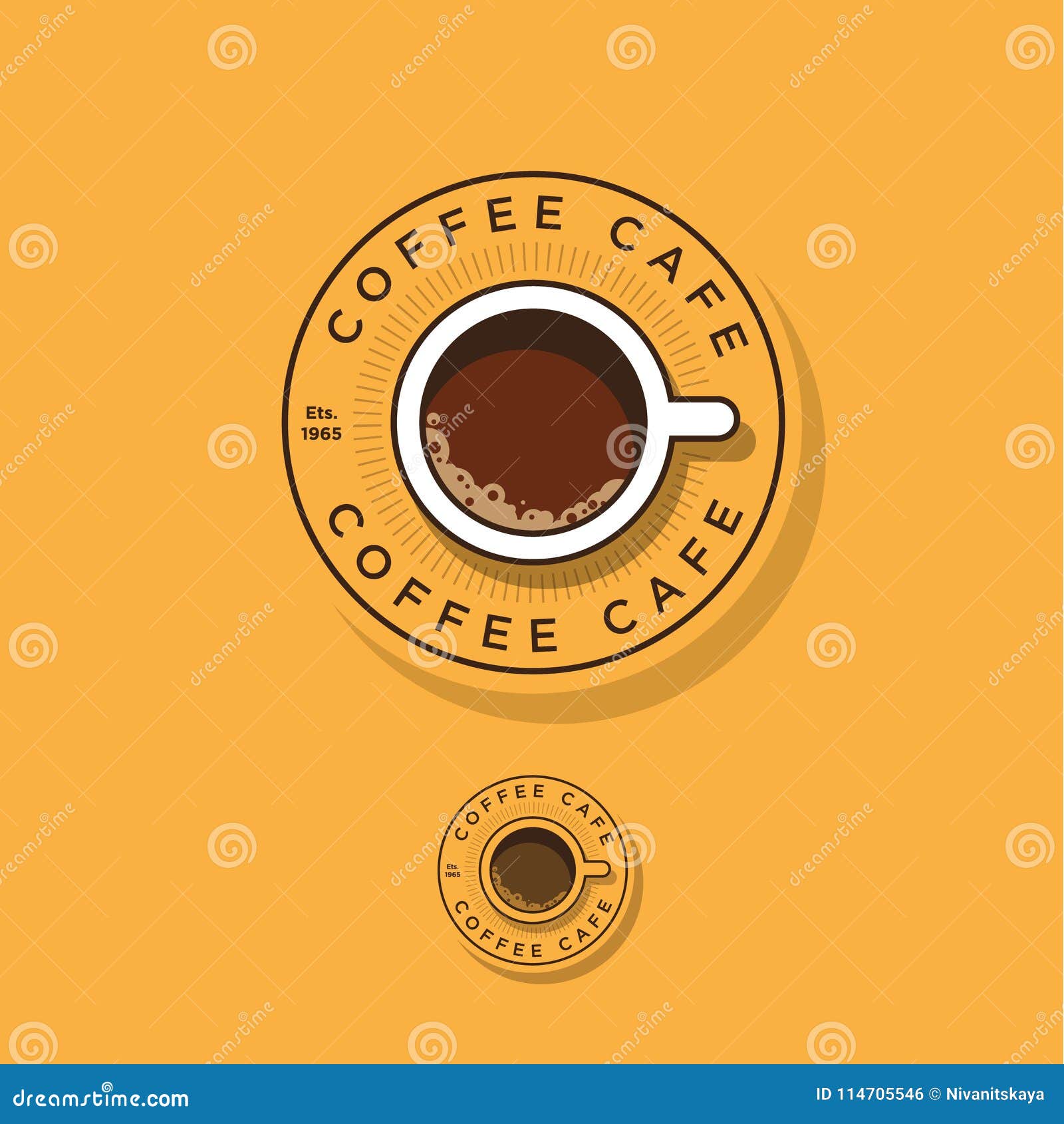 Orange Circle Logo Cafe