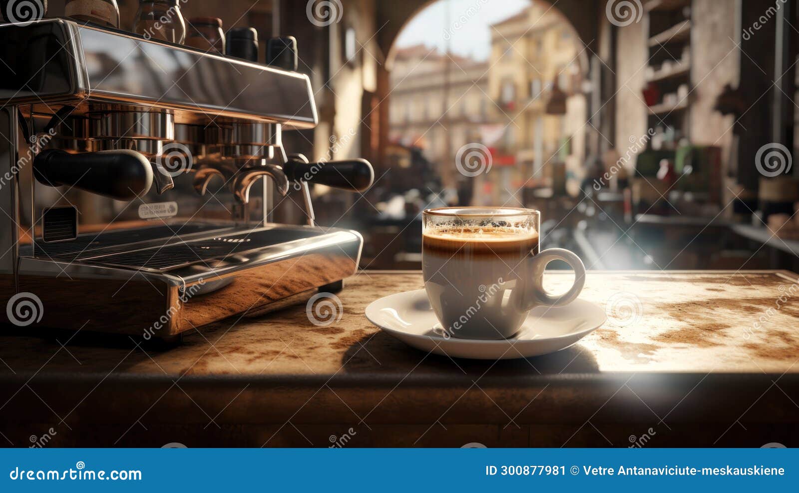 Cafe Making Coffee Preparation Service Concept. Beverage Drink for ...