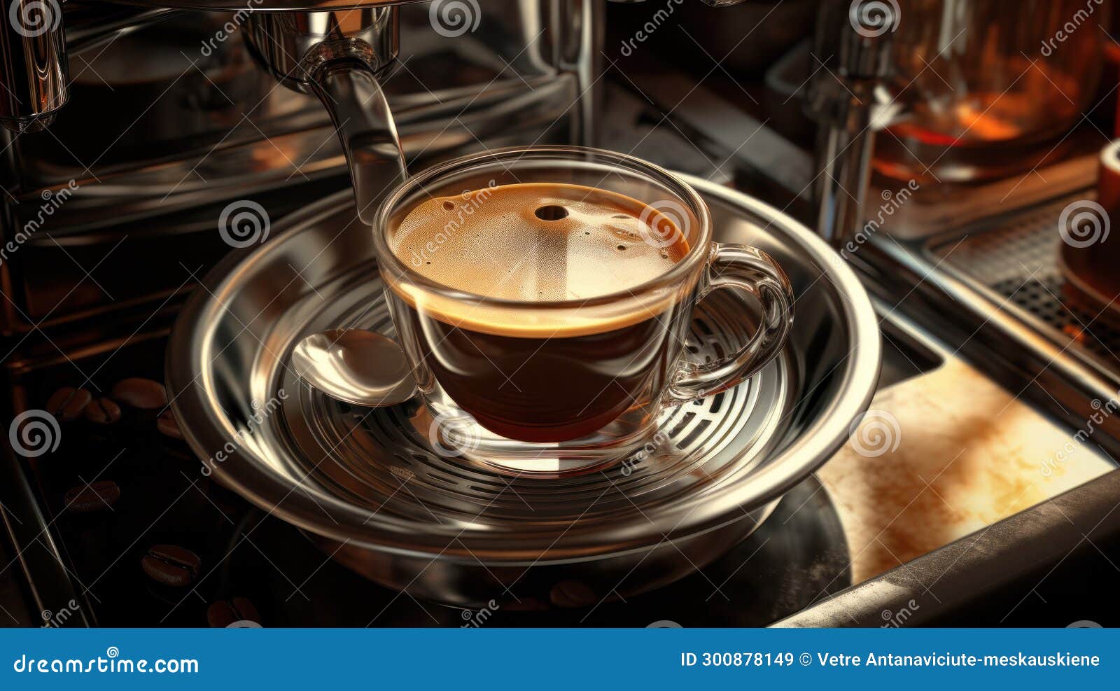 Cafe Making Coffee Preparation Service Concept. Beverage Drink for ...