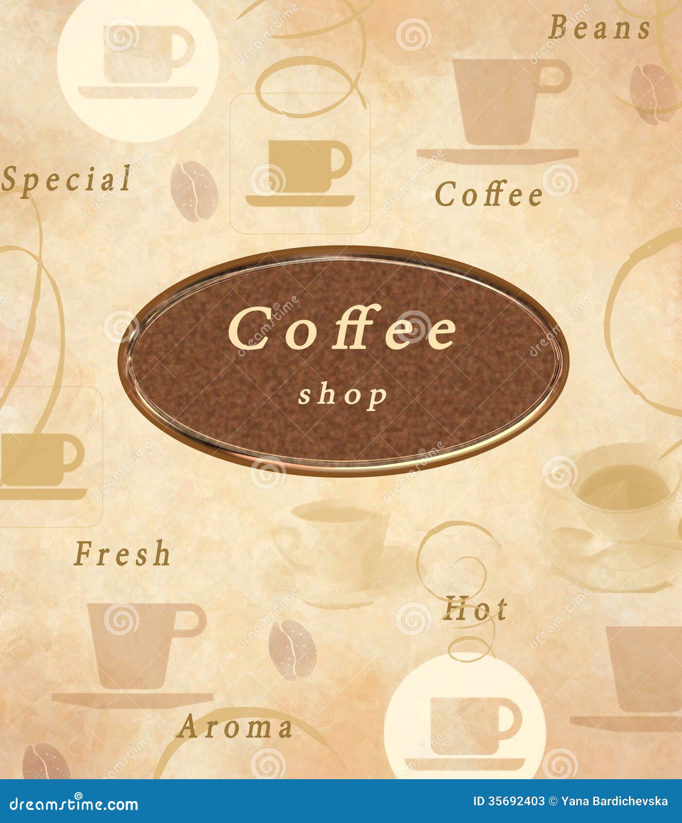 Cafe menu cover stock illustration. Illustration of elegance - 35692403