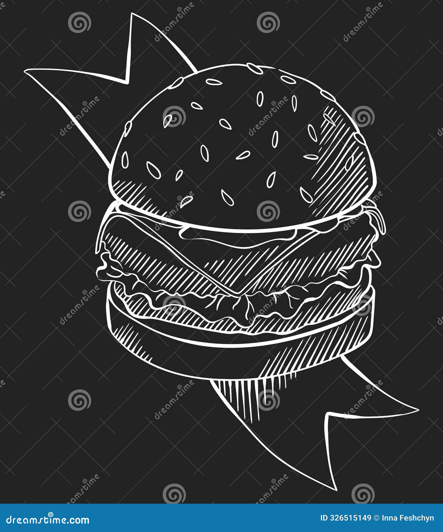 Cafe Menu with Food and Drinks on Chalkboard. Blackboard Sketch of ...