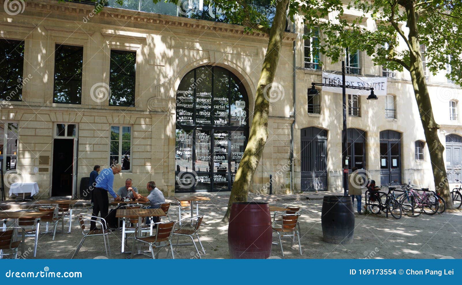 Cafe Next To the Gothic Style Architecture Editorial Stock Image ...
